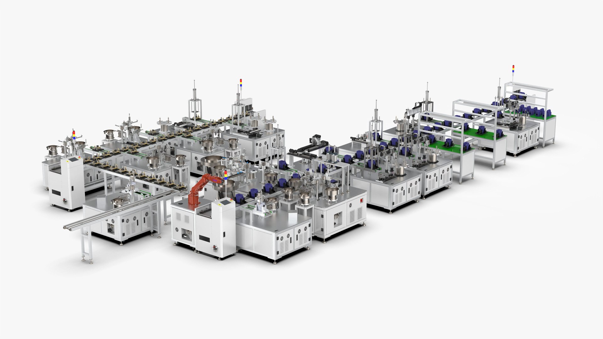 3D Automatic Fluid Pump Assembly Line Model - TurboSquid 2312097