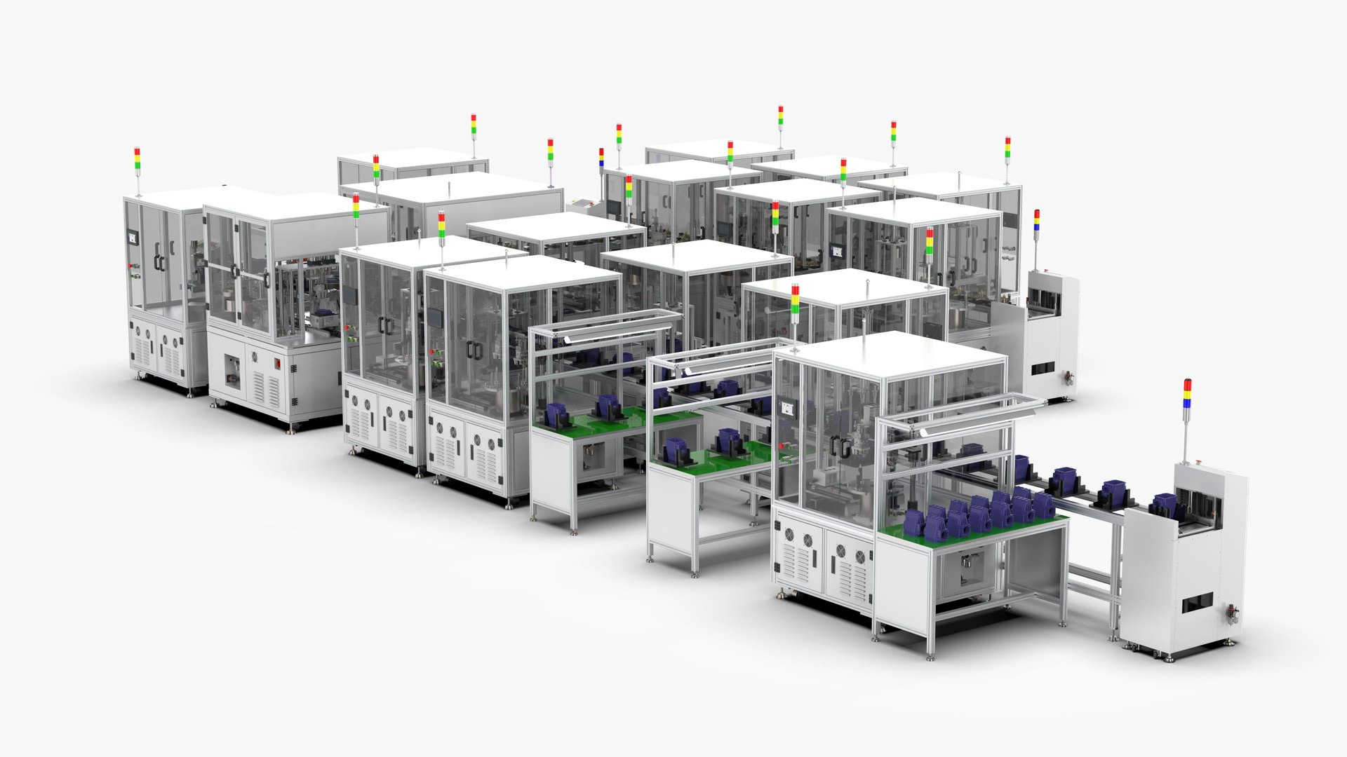 3D Automatic Fluid Pump Assembly Line Model - TurboSquid 2312097