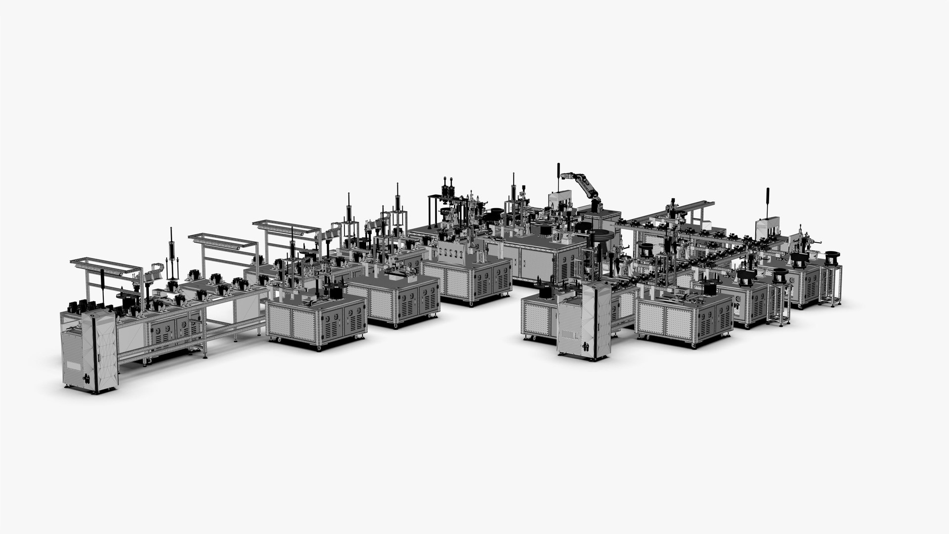 3D Automatic Fluid Pump Assembly Line Model - TurboSquid 2312097