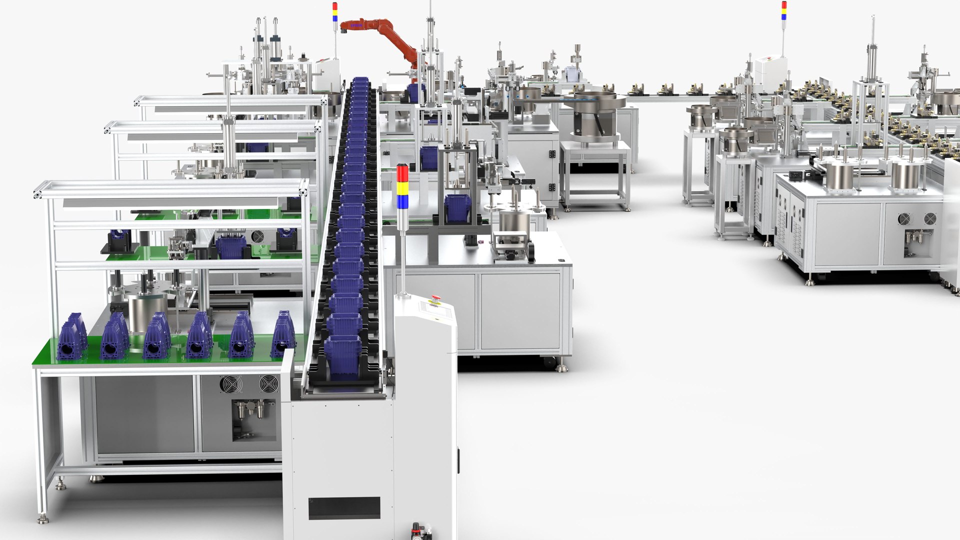 3D Automatic Fluid Pump Assembly Line Model - TurboSquid 2312097