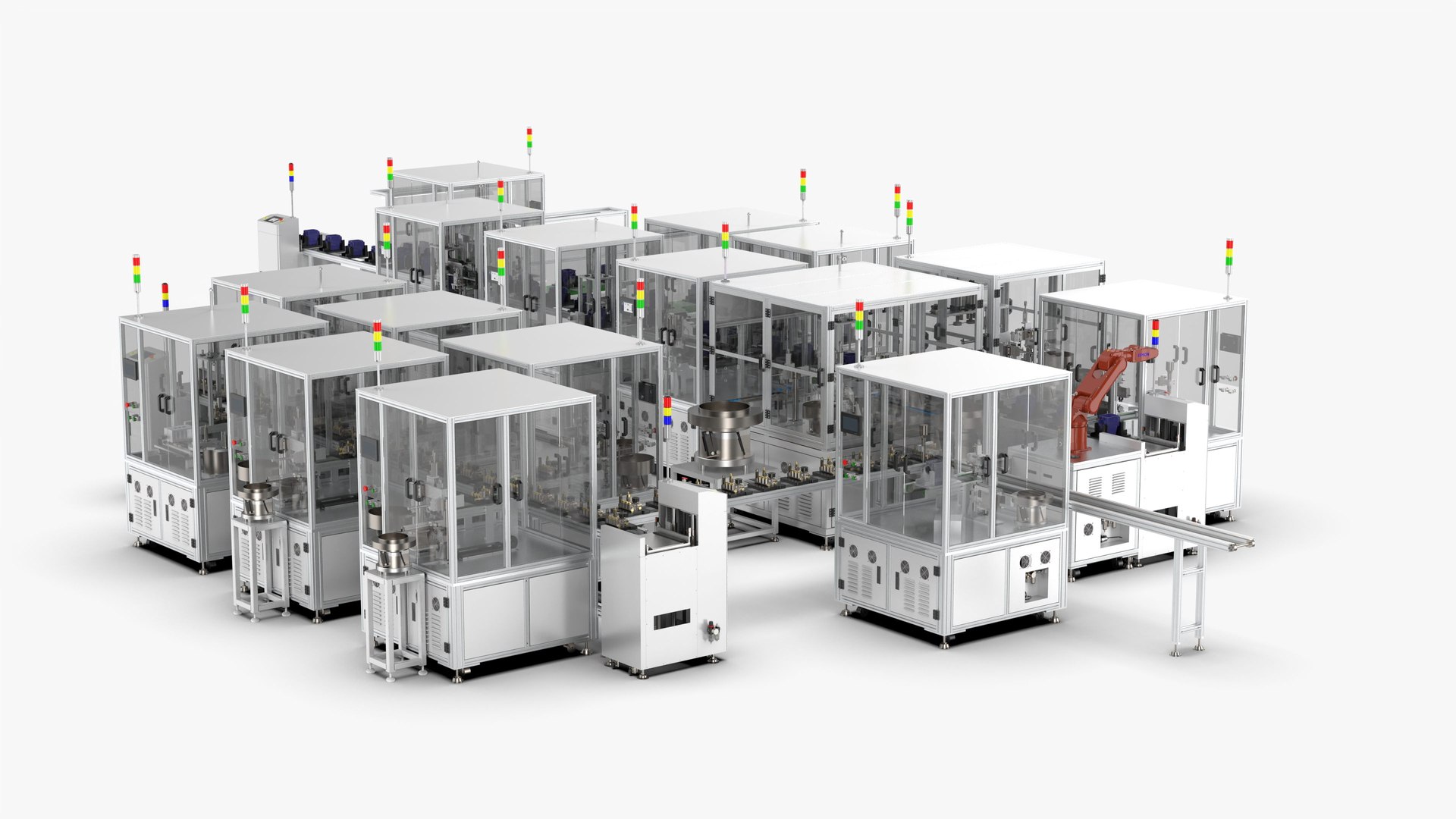 3D Automatic Fluid Pump Assembly Line Model - TurboSquid 2312097