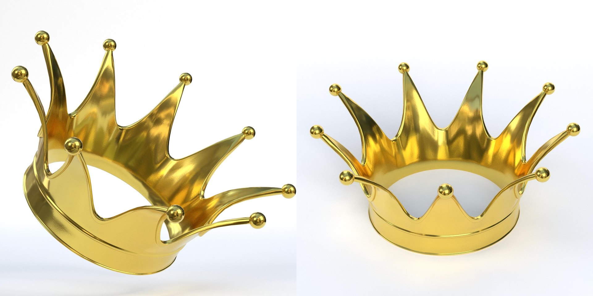 3D Gold Crown 3 Model - TurboSquid 1908258