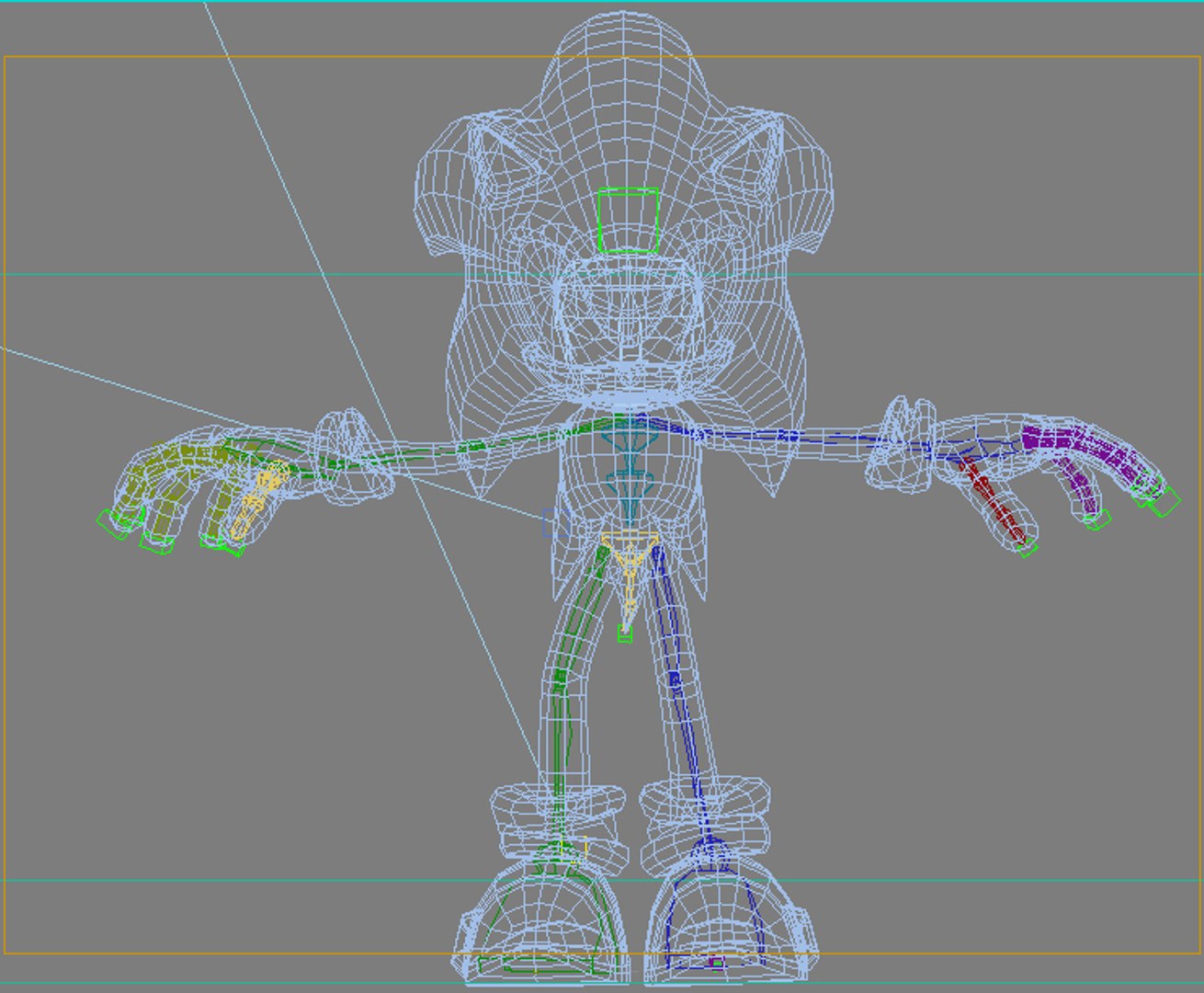 Sonic Hedgeog Skin 3d Model