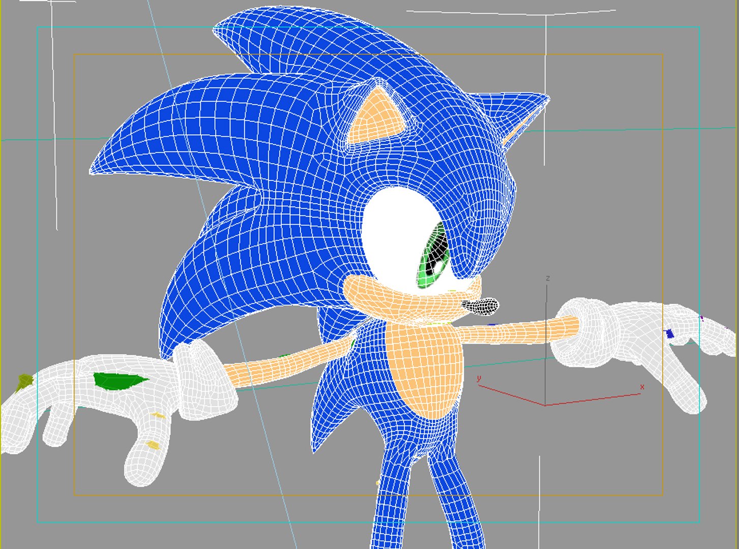 Sonic Hedgeog Skin 3d Model