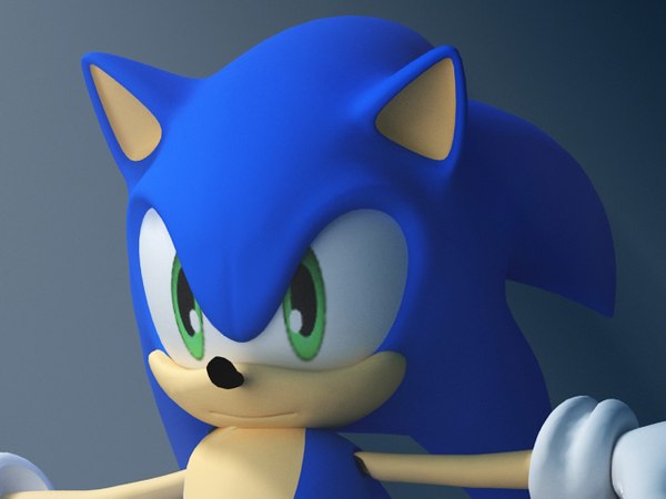 sonic hedgeog skin 3d model