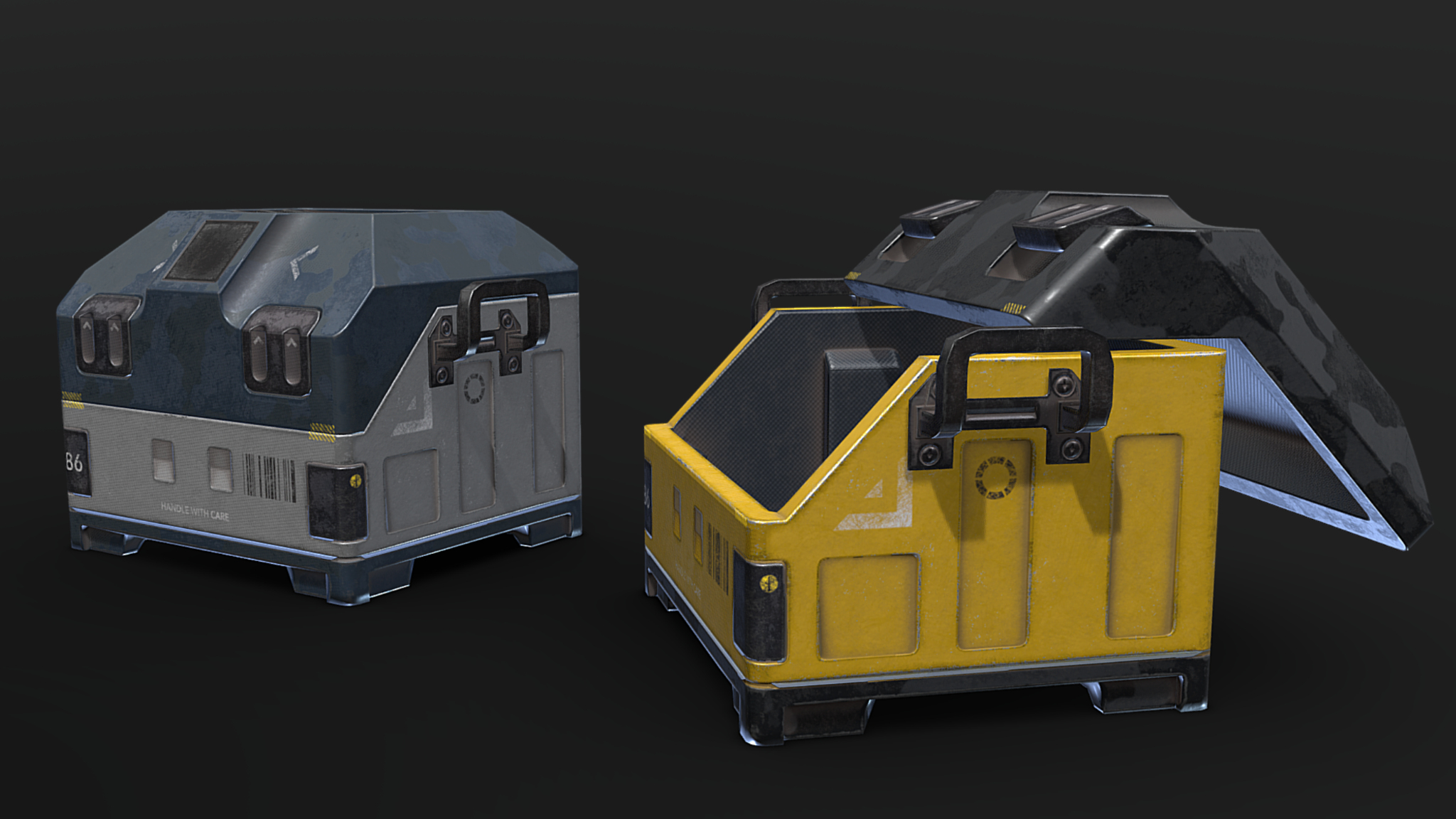 Military sci-fi loot crate 3D model - TurboSquid 1475677