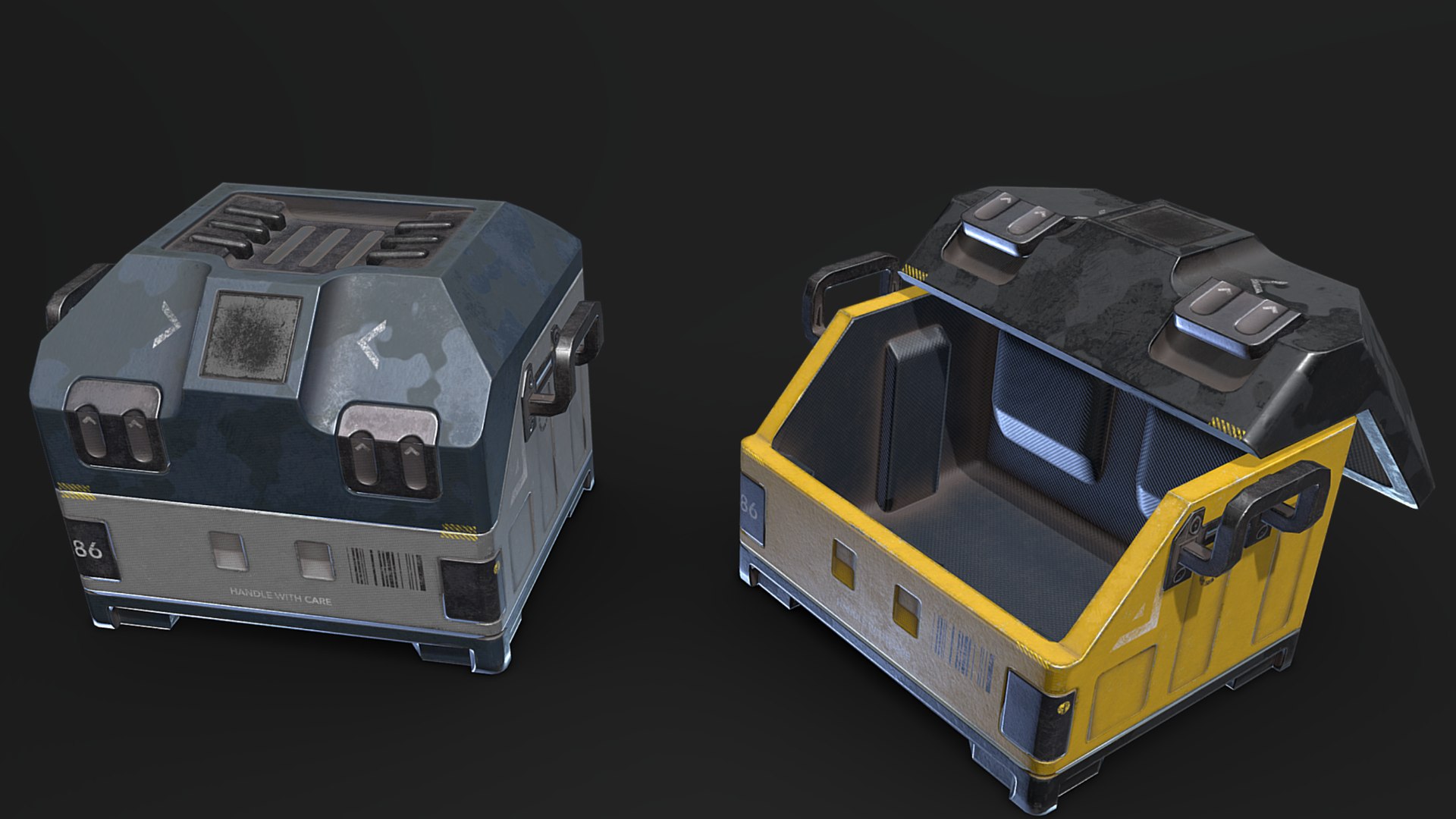 Military Sci-fi Loot Crate 3D Model - TurboSquid 1475677