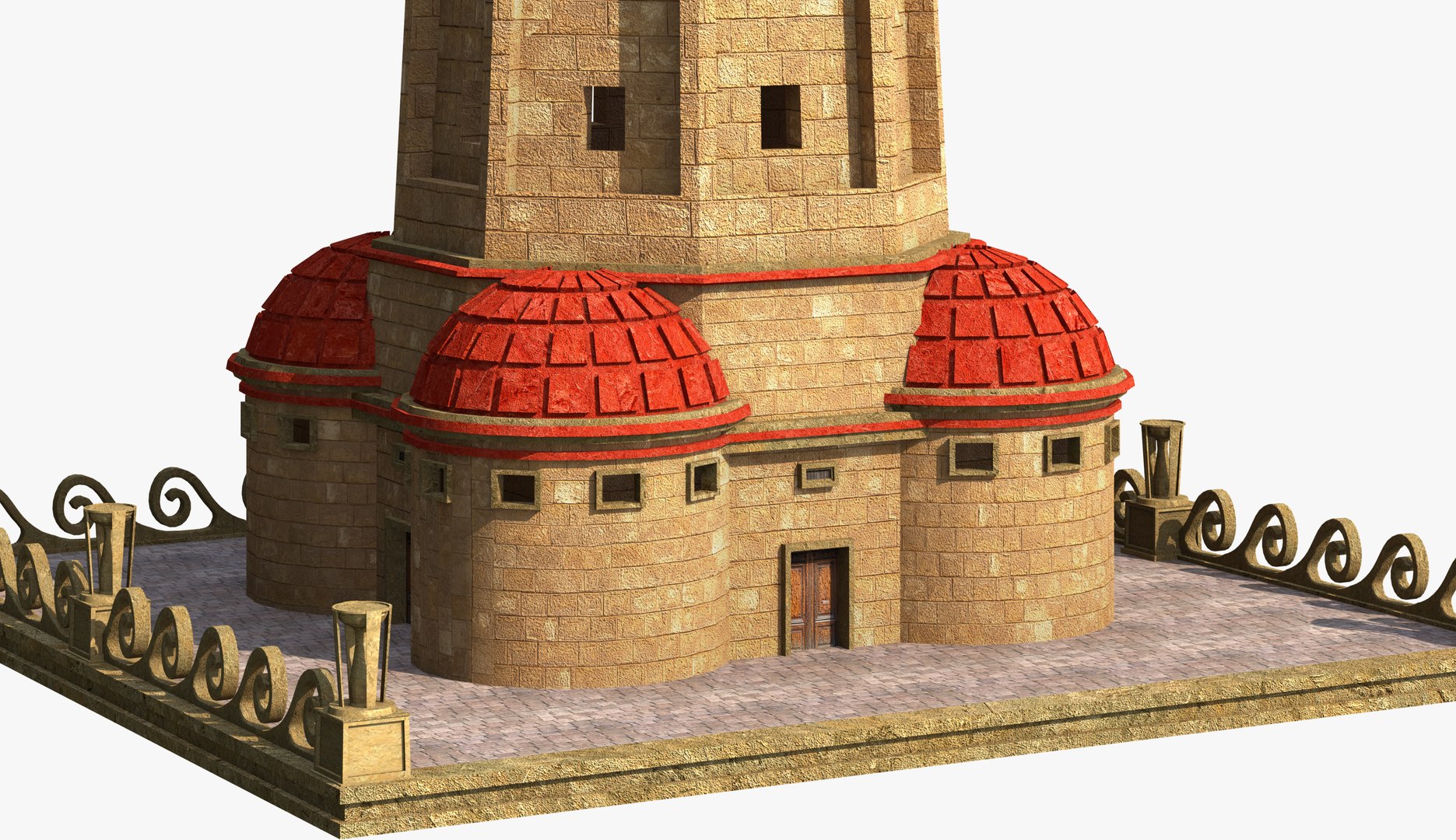 3D Ancient Tower LightHouse - TurboSquid 1950226
