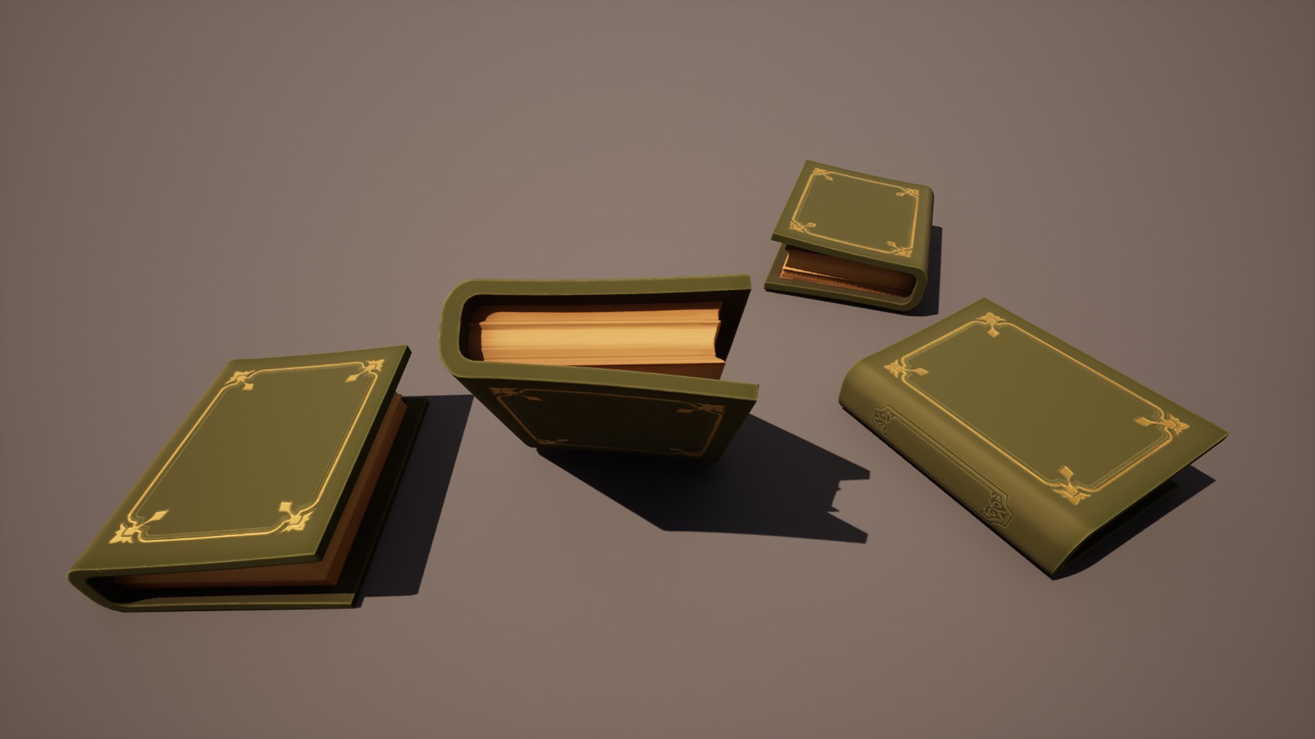 3D Stylized Magic Books Game Ready - TurboSquid 2088812