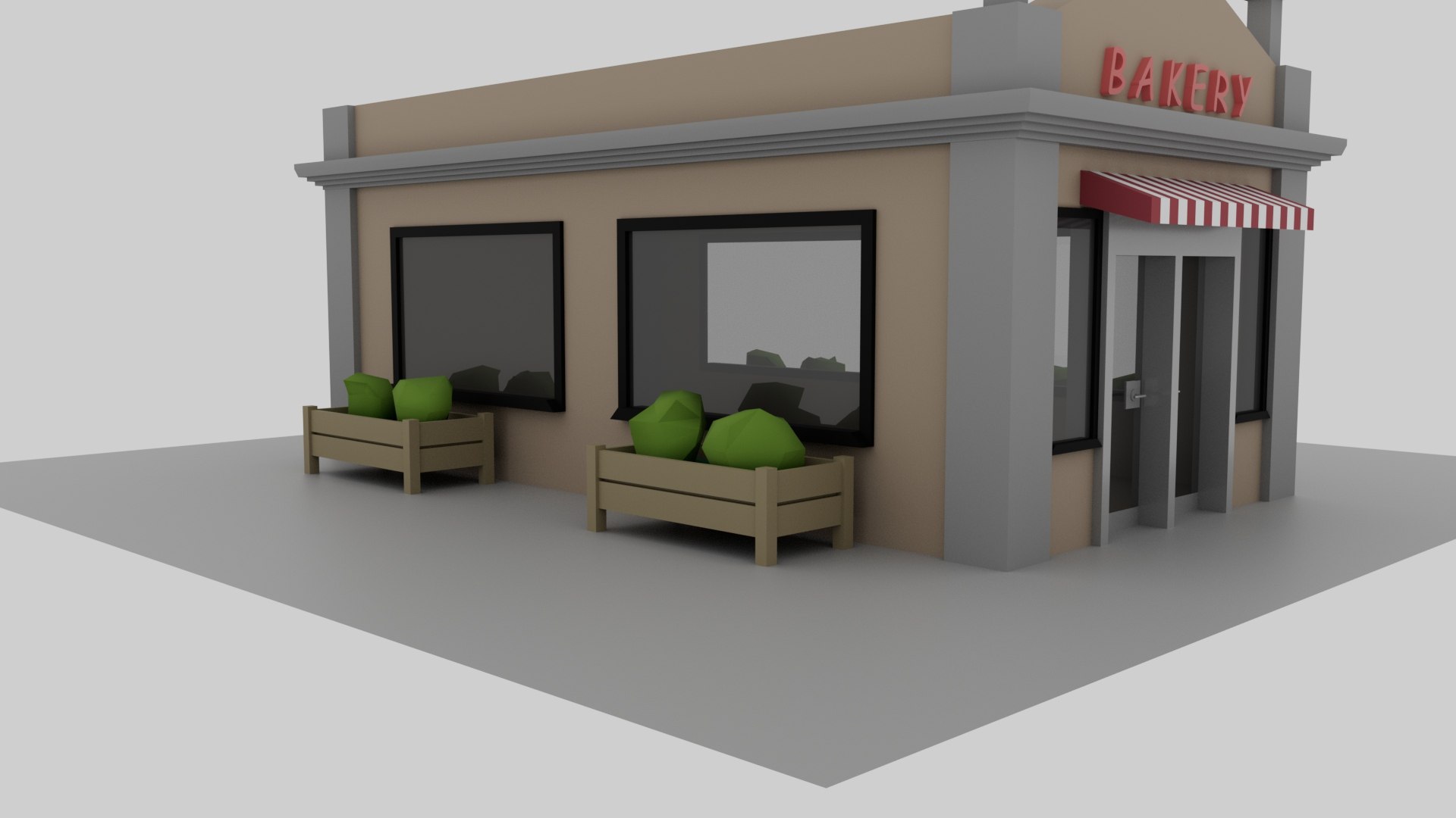 3D Low Poly Bakery - TurboSquid 2136979