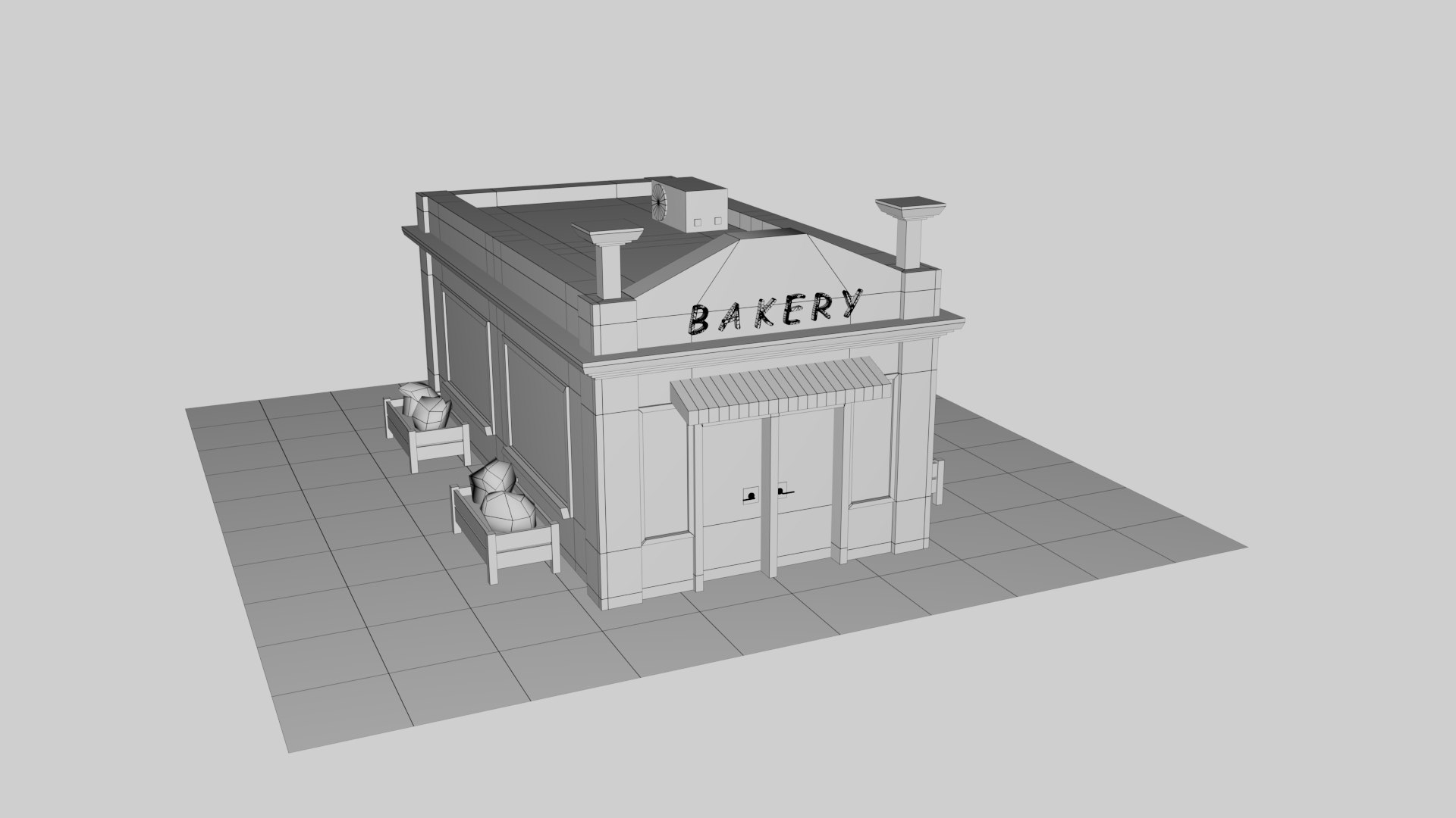 3D Low Poly Bakery - TurboSquid 2136979