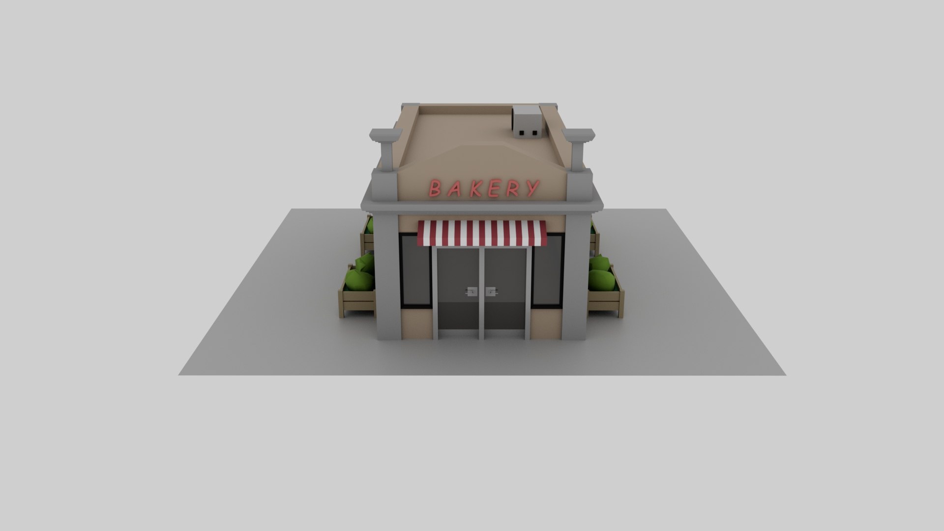3D Low Poly Bakery - TurboSquid 2136979
