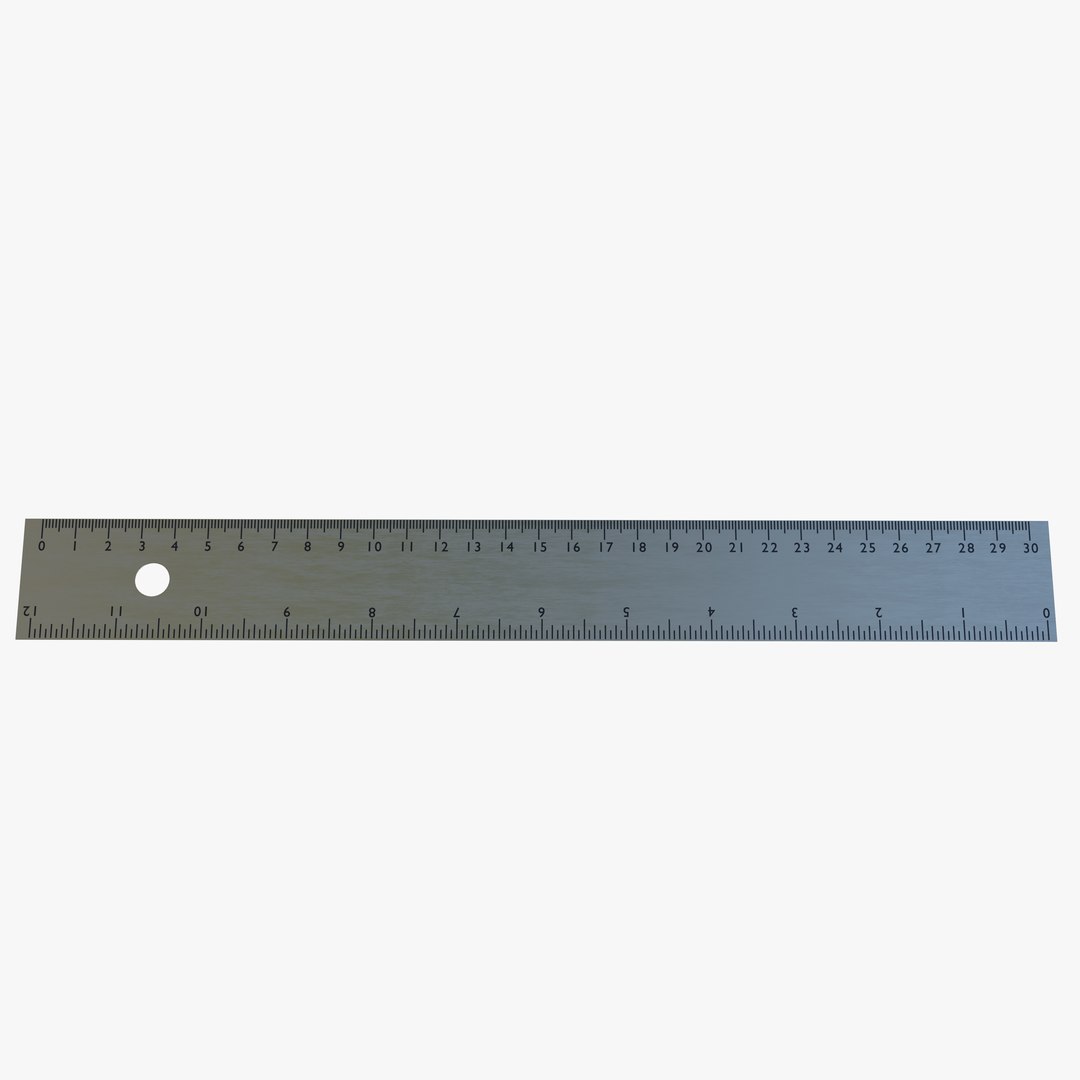 3D Realistic Steel Ruler Set Model - TurboSquid 2057603