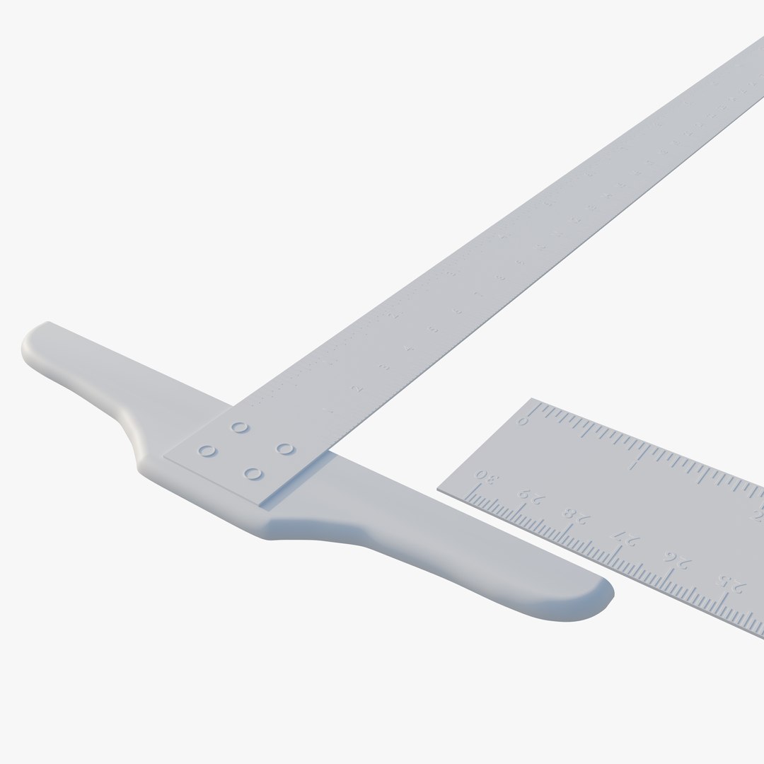 3D Realistic Steel Ruler Set model - TurboSquid 2057603