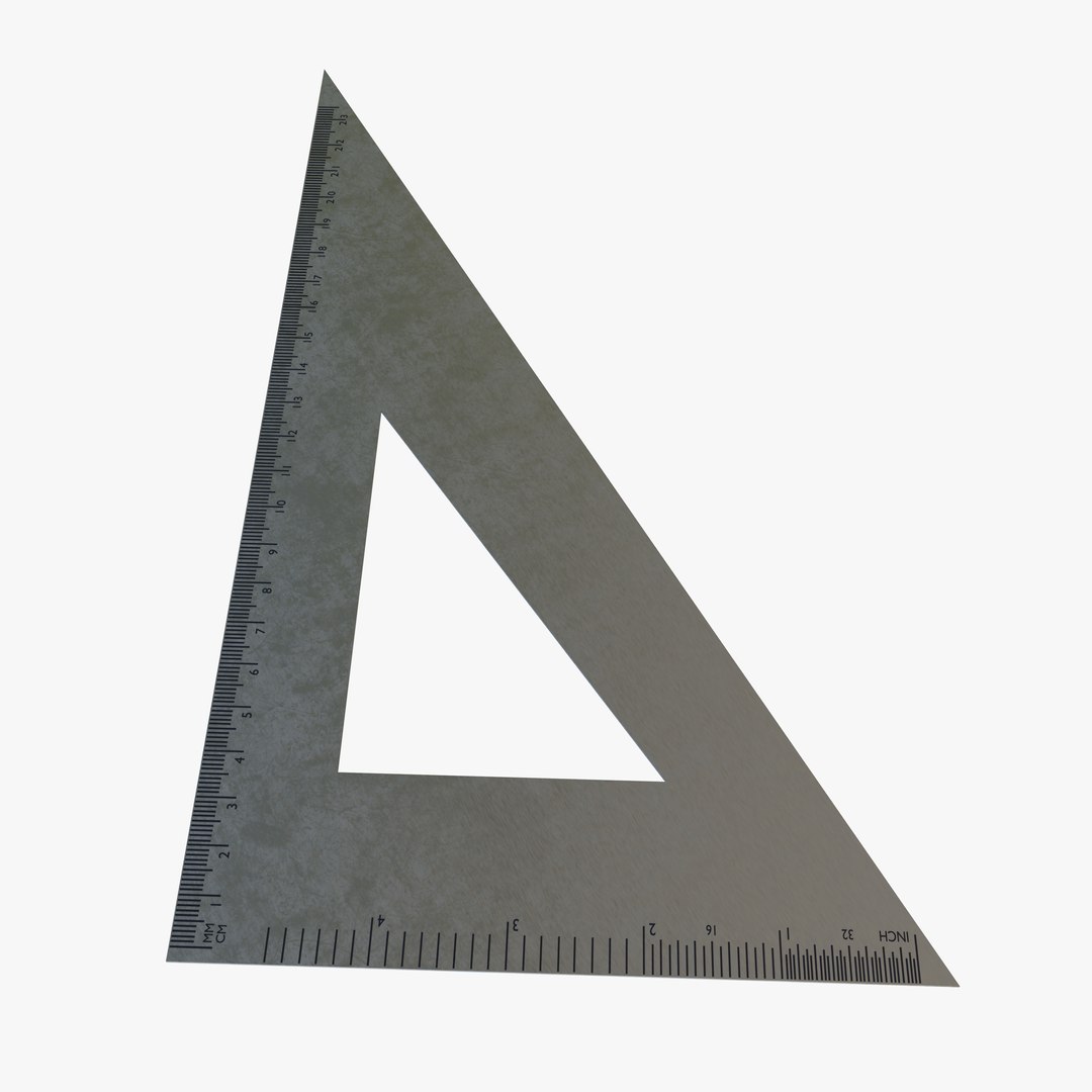 3D Realistic Steel Ruler Set model - TurboSquid 2057603