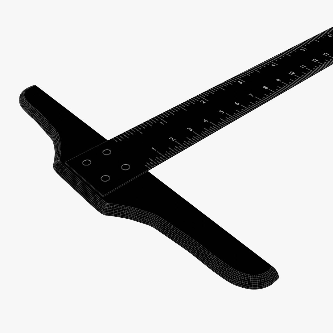 3D Realistic Steel Ruler Set model - TurboSquid 2057603