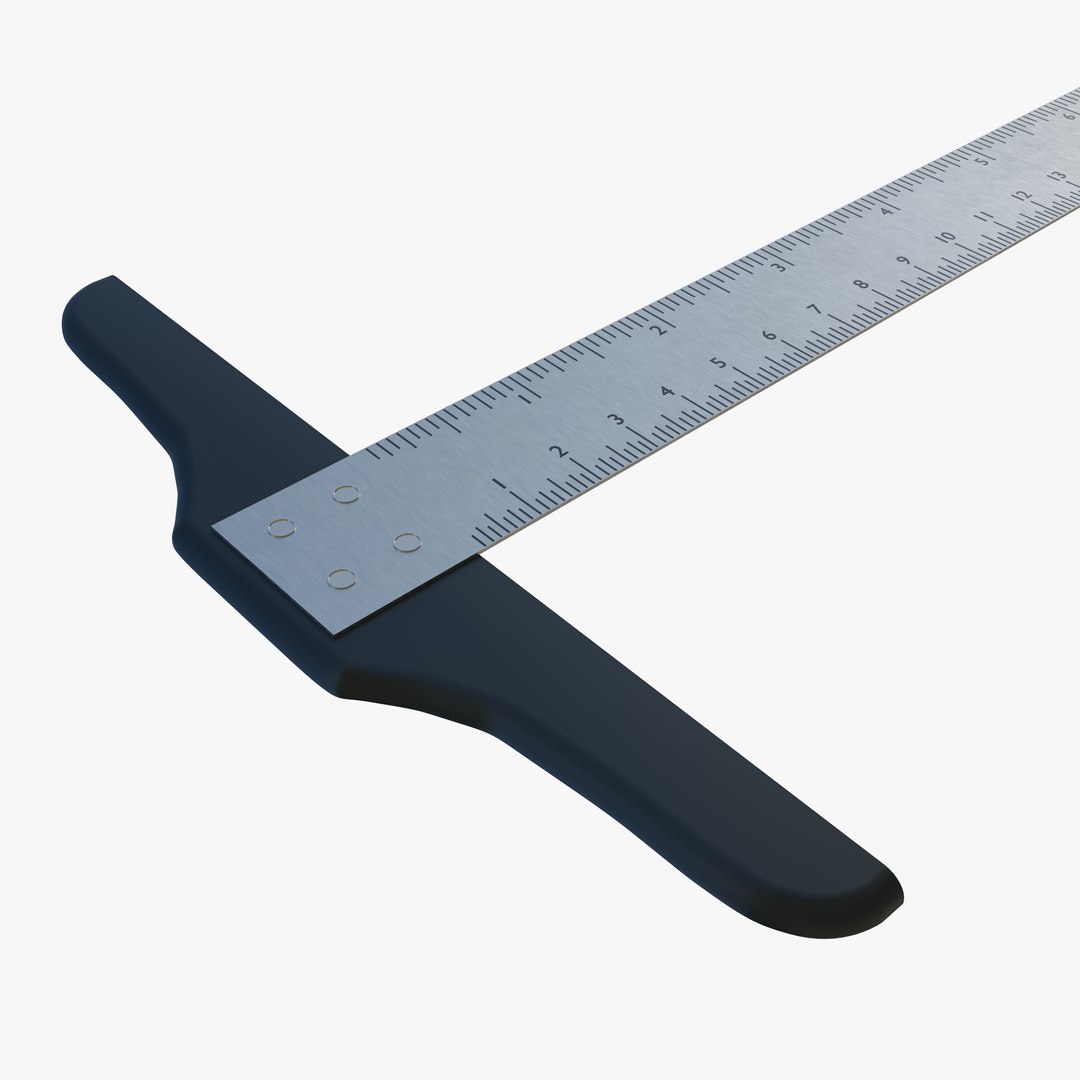 3D Realistic Steel Ruler Set Model - TurboSquid 2057603