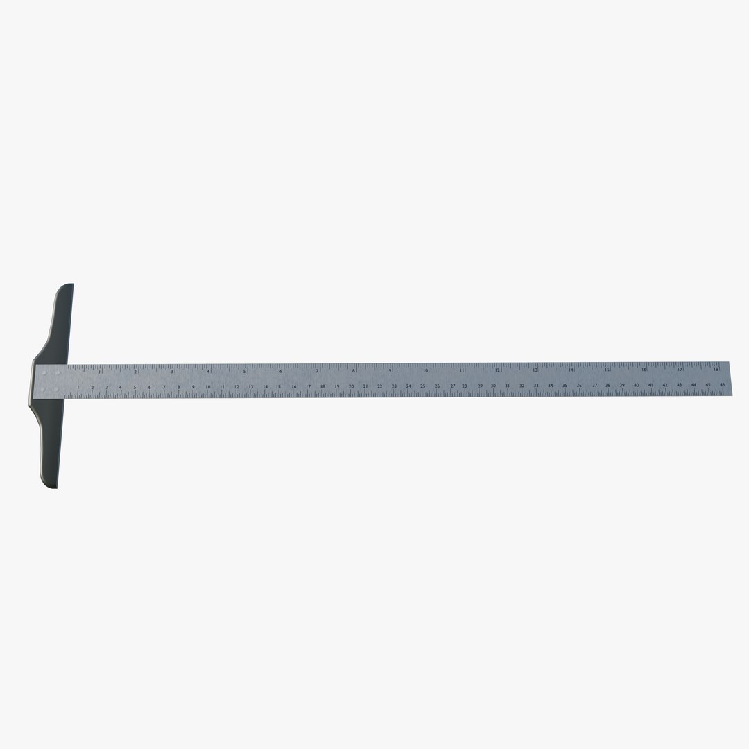 3D Realistic Steel Ruler Set Model - TurboSquid 2057603