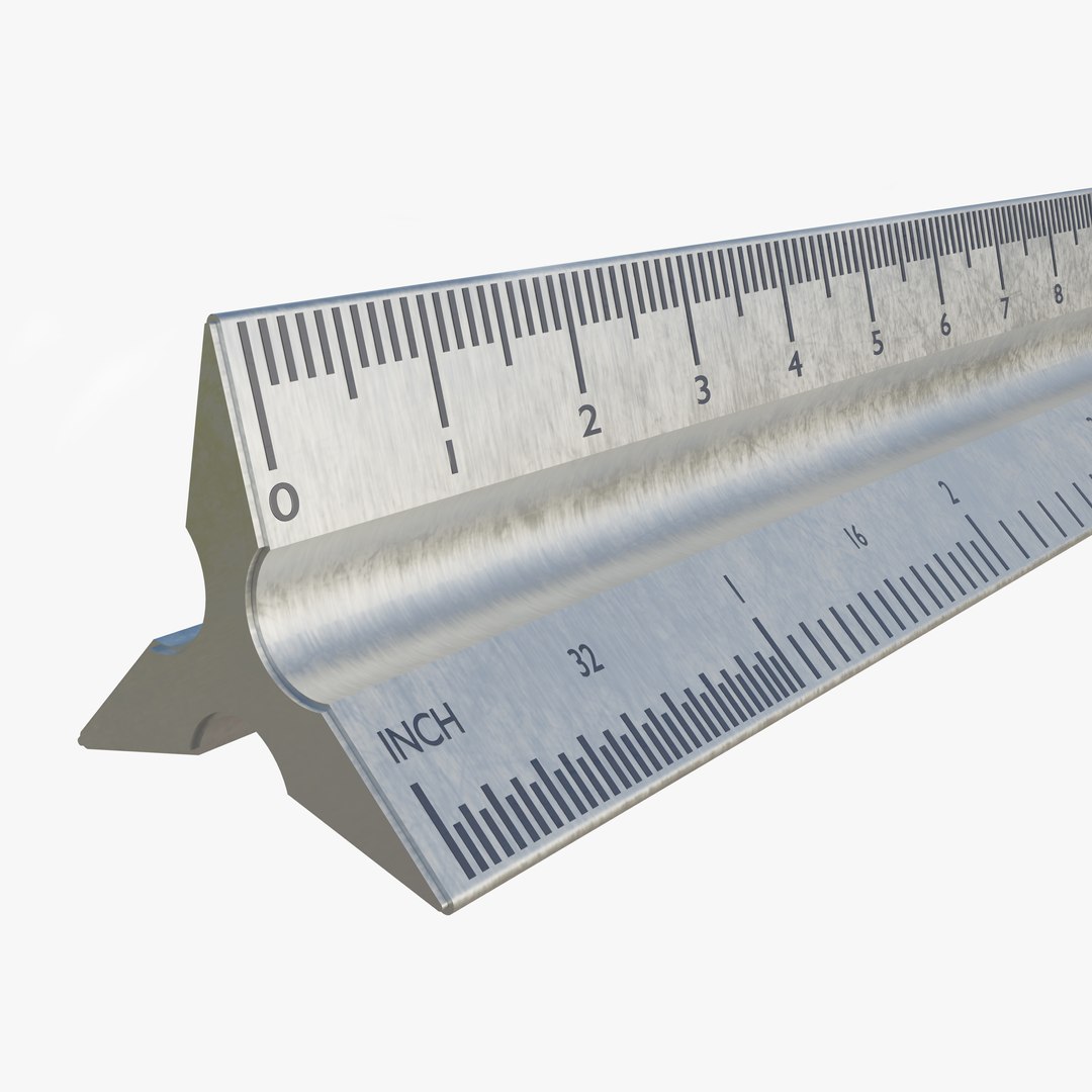 3D Realistic Steel Ruler Set Model - TurboSquid 2057603