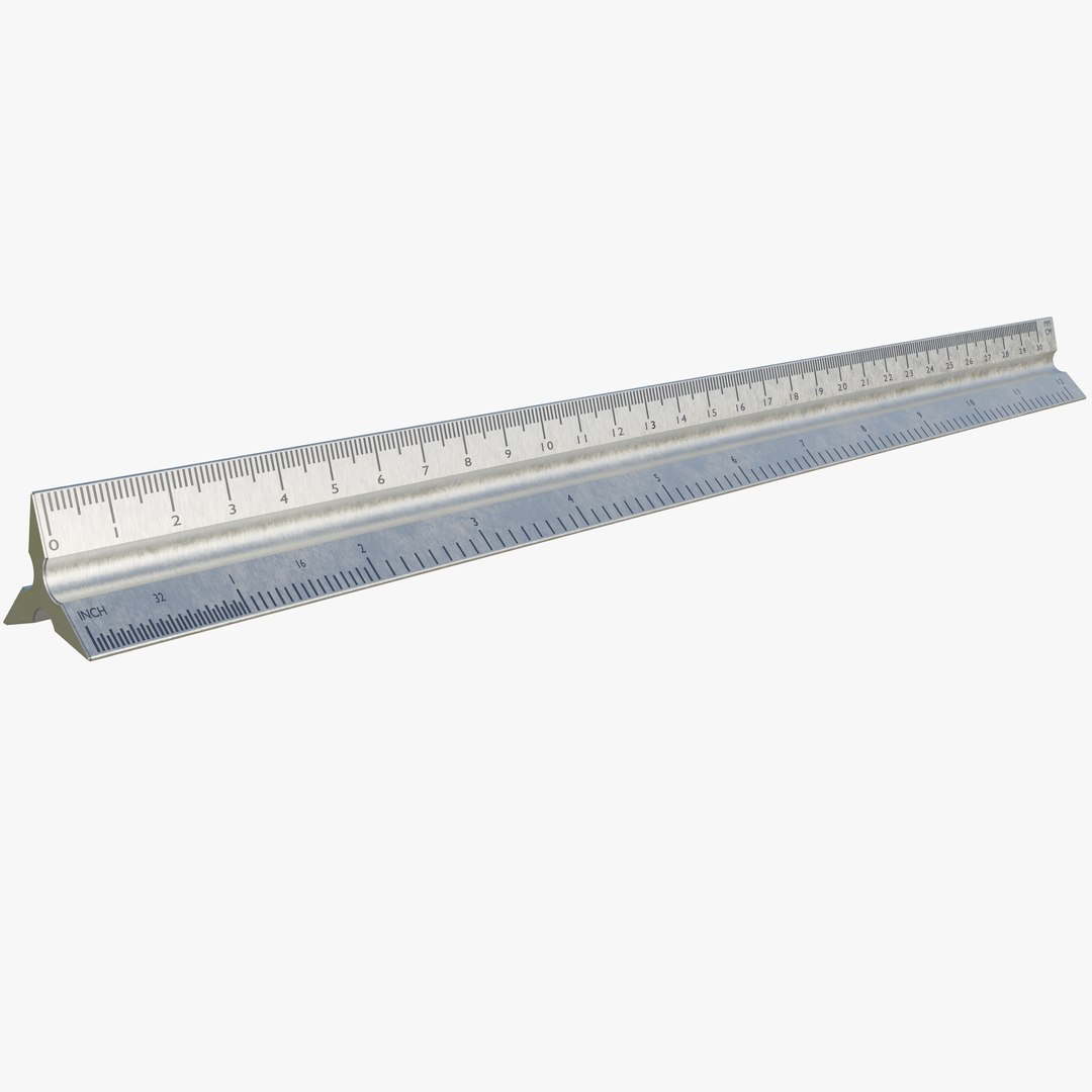 3D Realistic Steel Ruler Set Model - TurboSquid 2057603