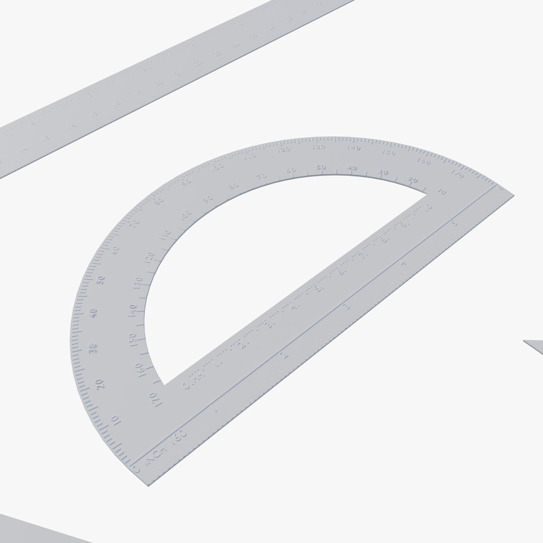 3D Realistic Steel Ruler Set model - TurboSquid 2057603