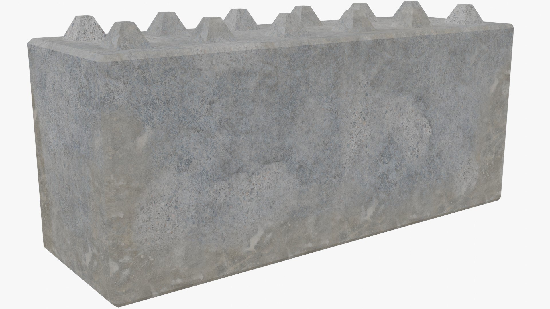 Modular Barrier Concrete Block 3D Model - TurboSquid 2268169