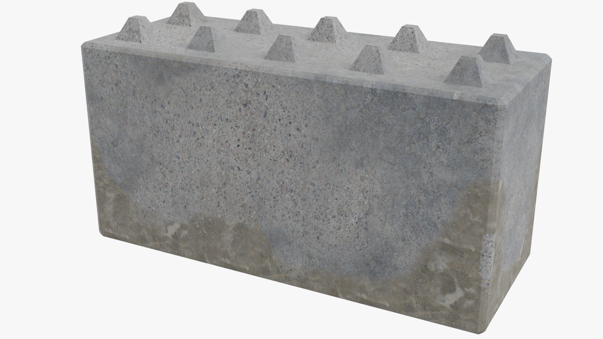 Modular Barrier Concrete Block 3D Model - TurboSquid 2268169