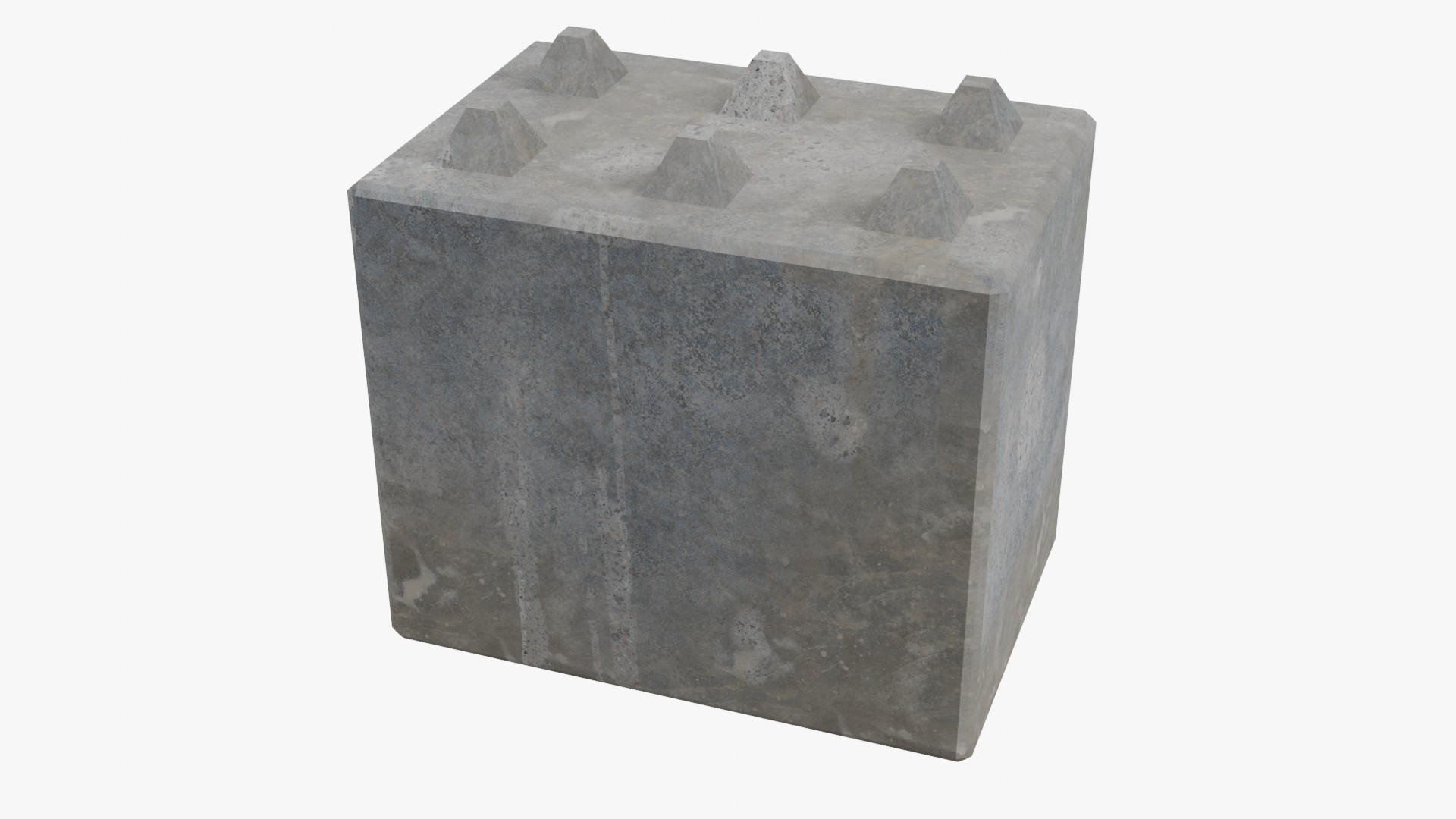 Modular Barrier Concrete Block 3D Model - TurboSquid 2268169