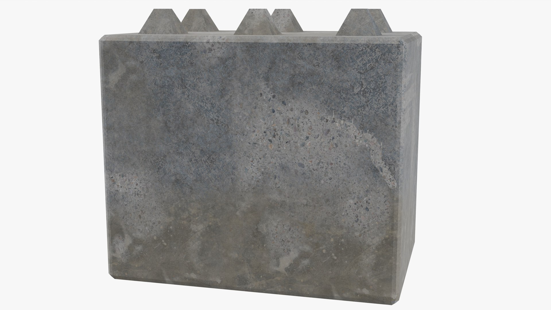 Modular Barrier Concrete Block 3D Model - TurboSquid 2268169