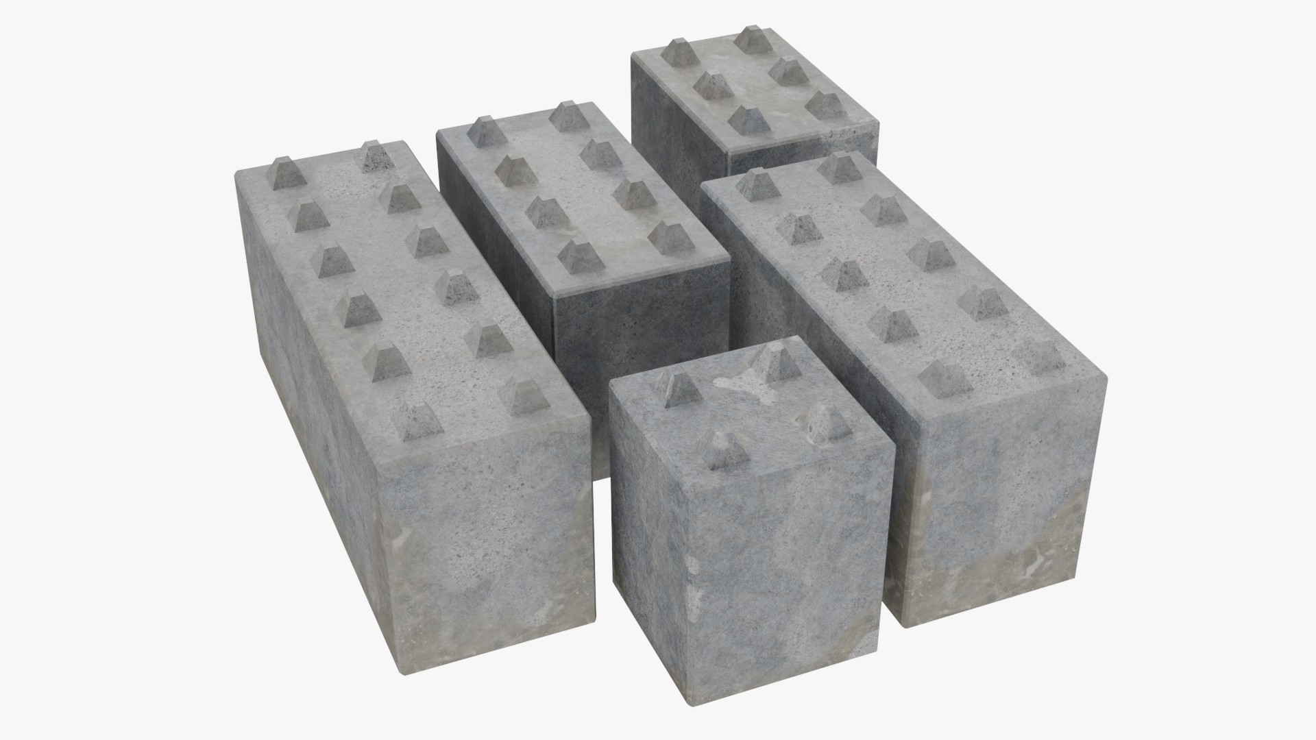 Modular Barrier Concrete Block 3D Model - TurboSquid 2268169