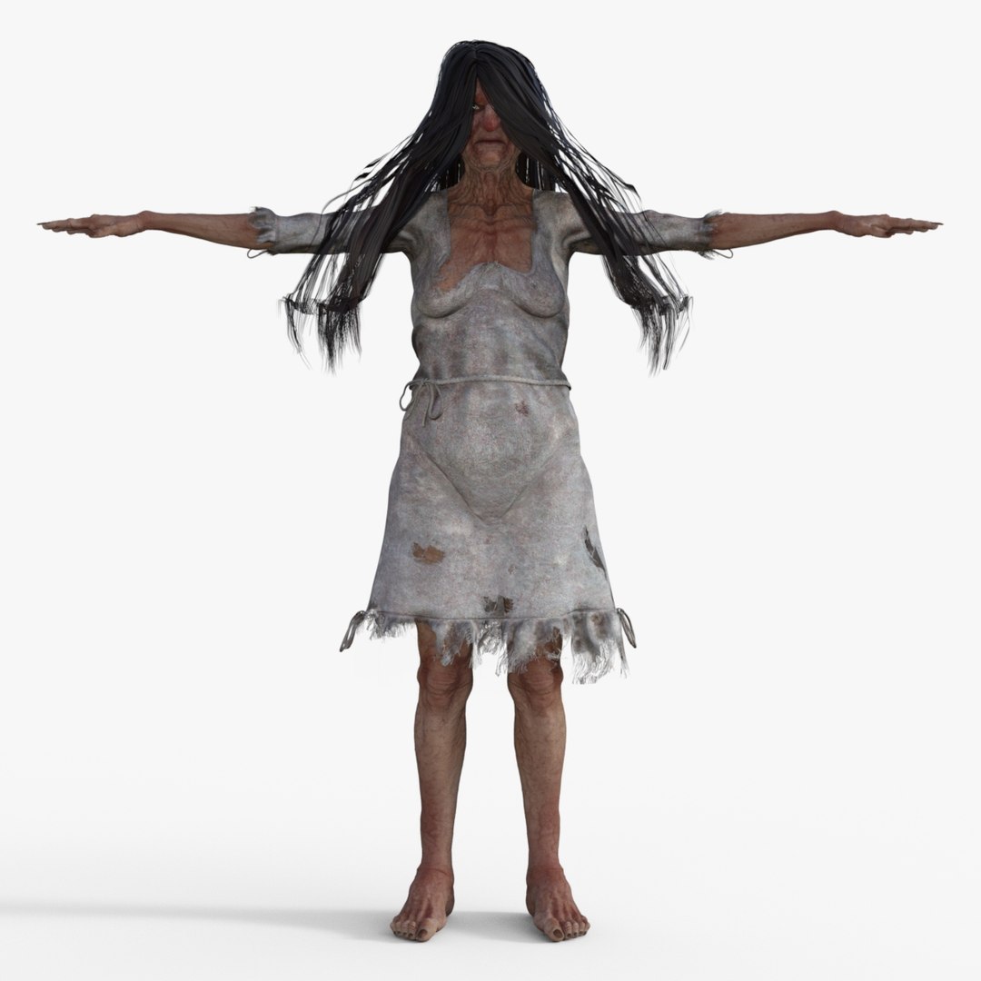 3D Scary Woman Character Model - TurboSquid 2130278