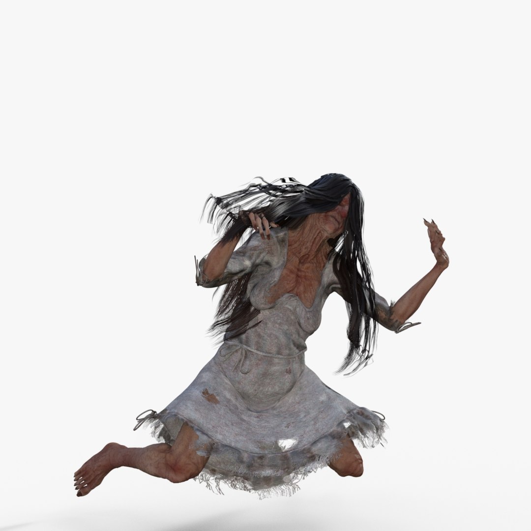 3D Scary Woman Character Model - TurboSquid 2130278
