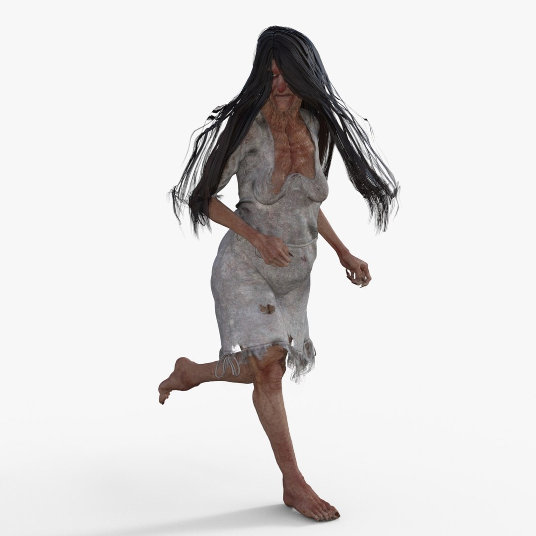 3D Scary Woman Character Model - TurboSquid 2130278