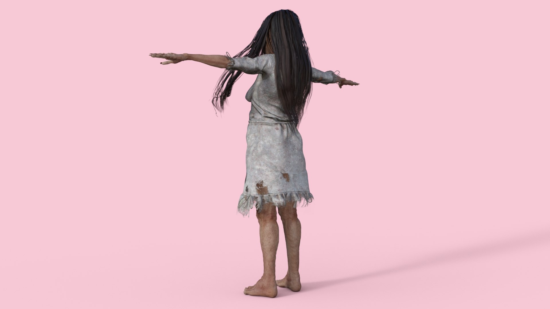 3D Scary Woman Character Model - TurboSquid 2130278