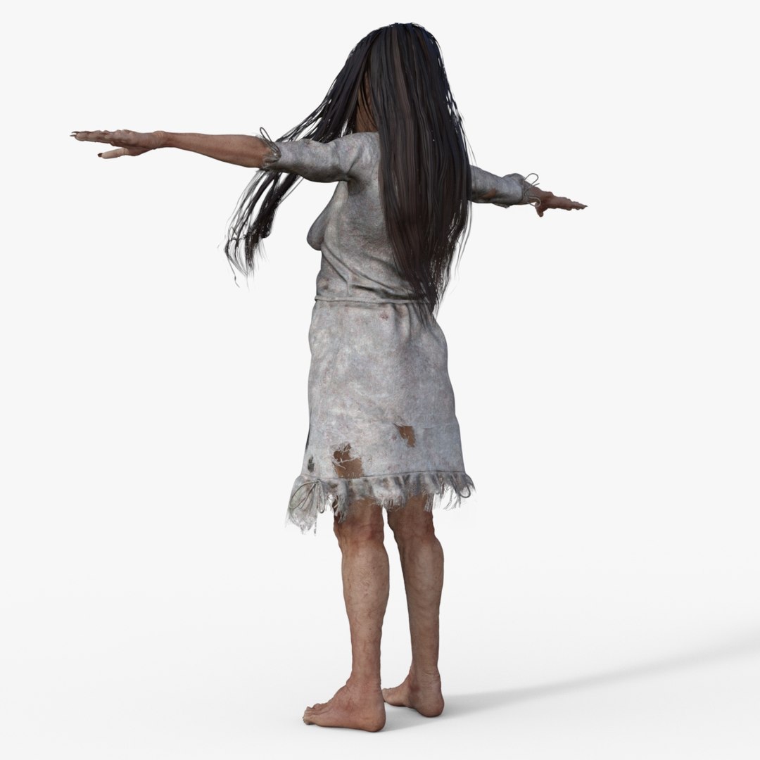 3D Scary Woman Character Model - TurboSquid 2130278