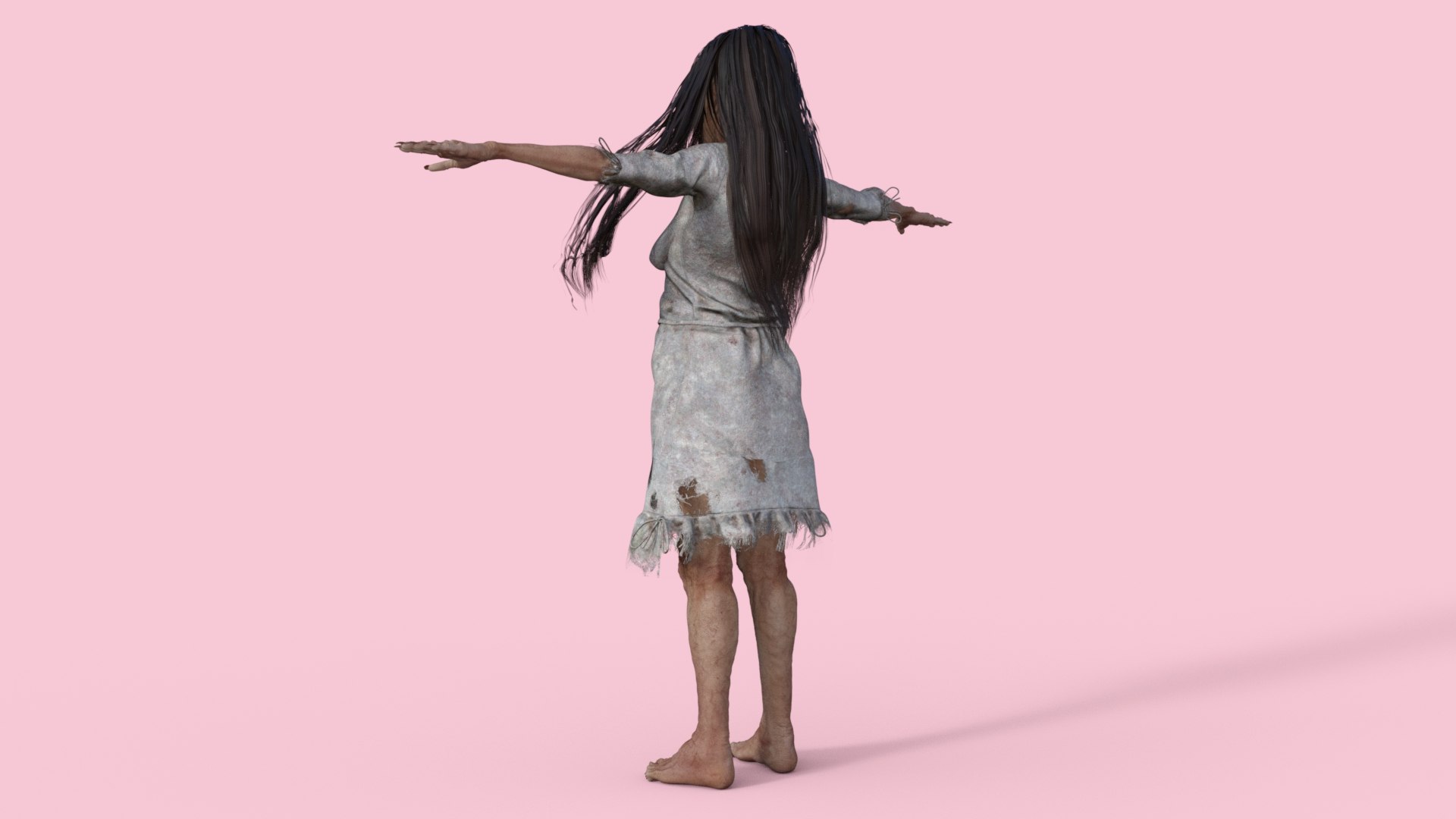 3D Scary Woman Character Model - TurboSquid 2130278