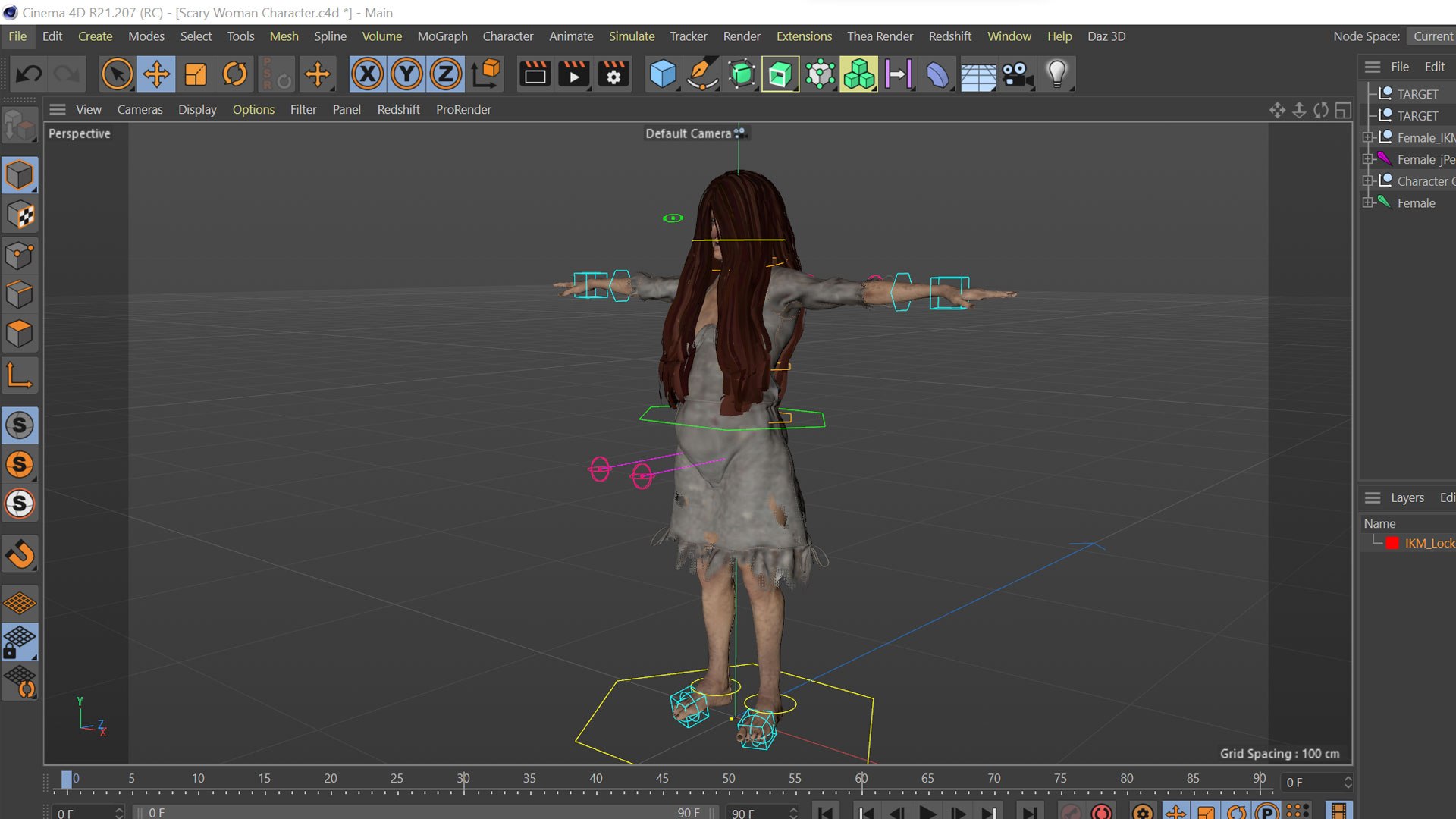 3D Scary Woman Character Model - TurboSquid 2130278