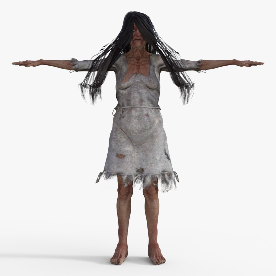 3D Scary Woman Character model - TurboSquid 2130278