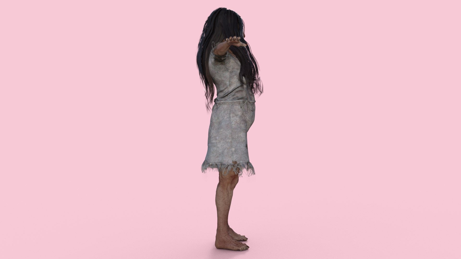 3D Scary Woman Character Model - TurboSquid 2130278