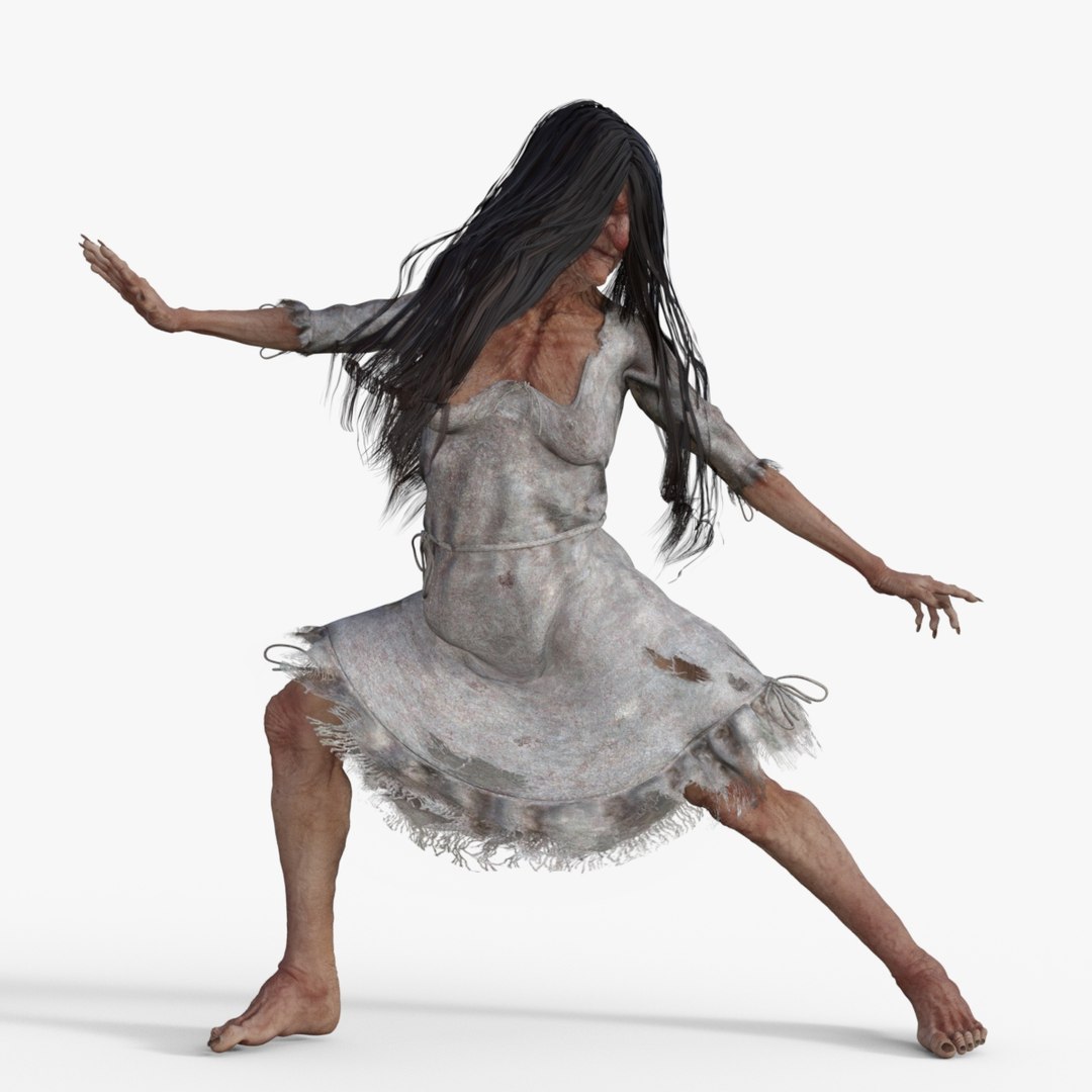 3D Scary Woman Character Model - TurboSquid 2130278
