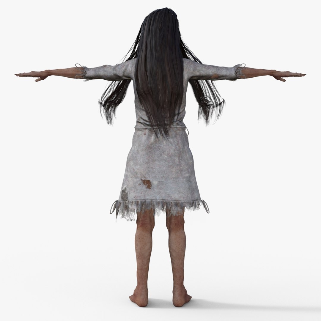 3D Scary Woman Character Model - TurboSquid 2130278