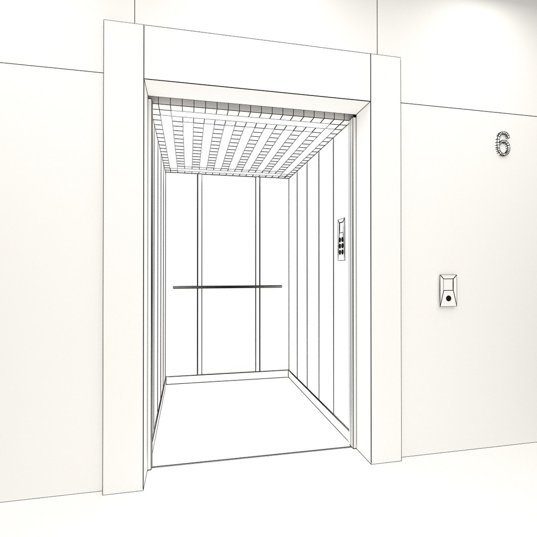 3d Model Elevator Doors