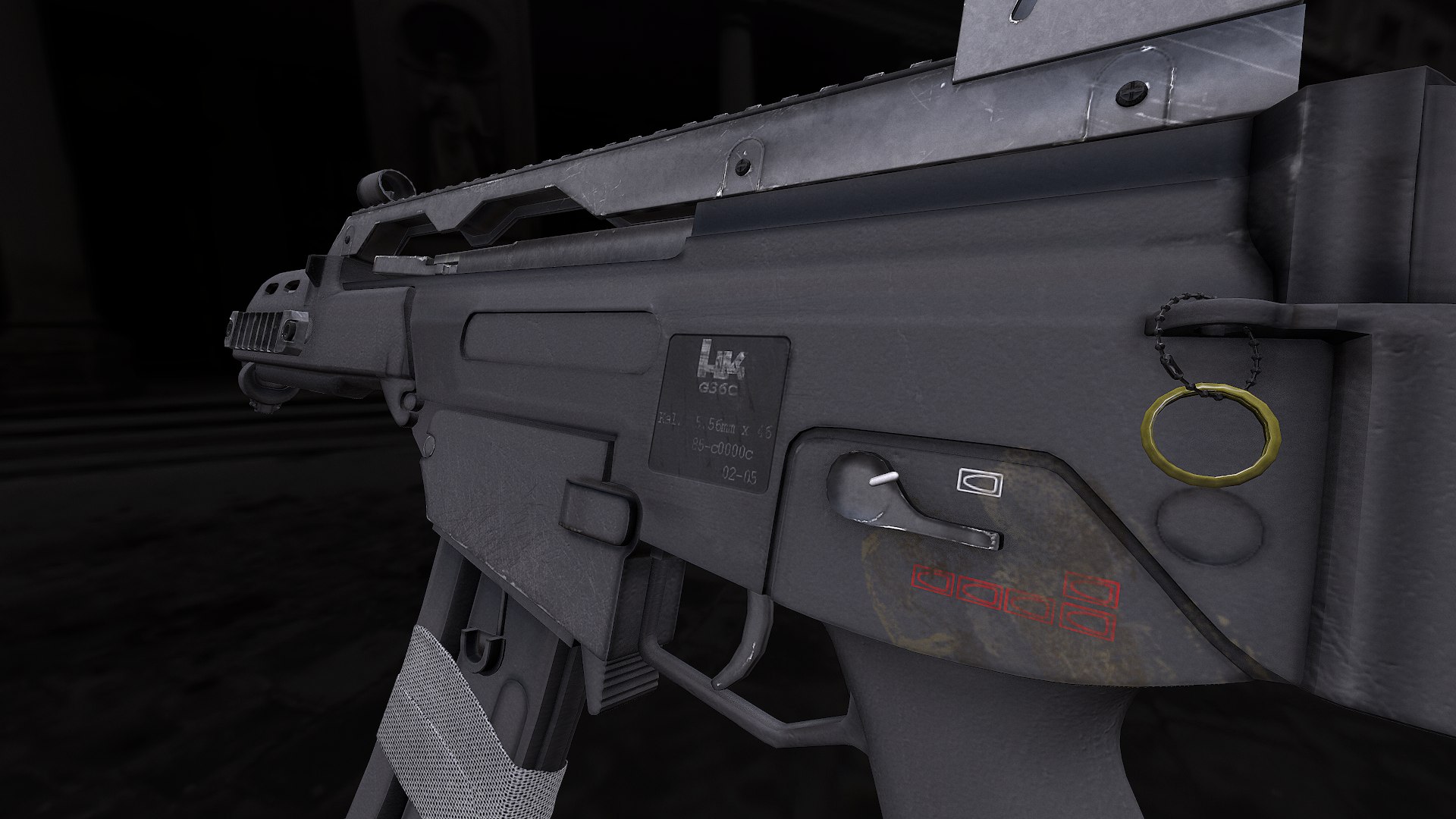 g36c assault rifle 3d model