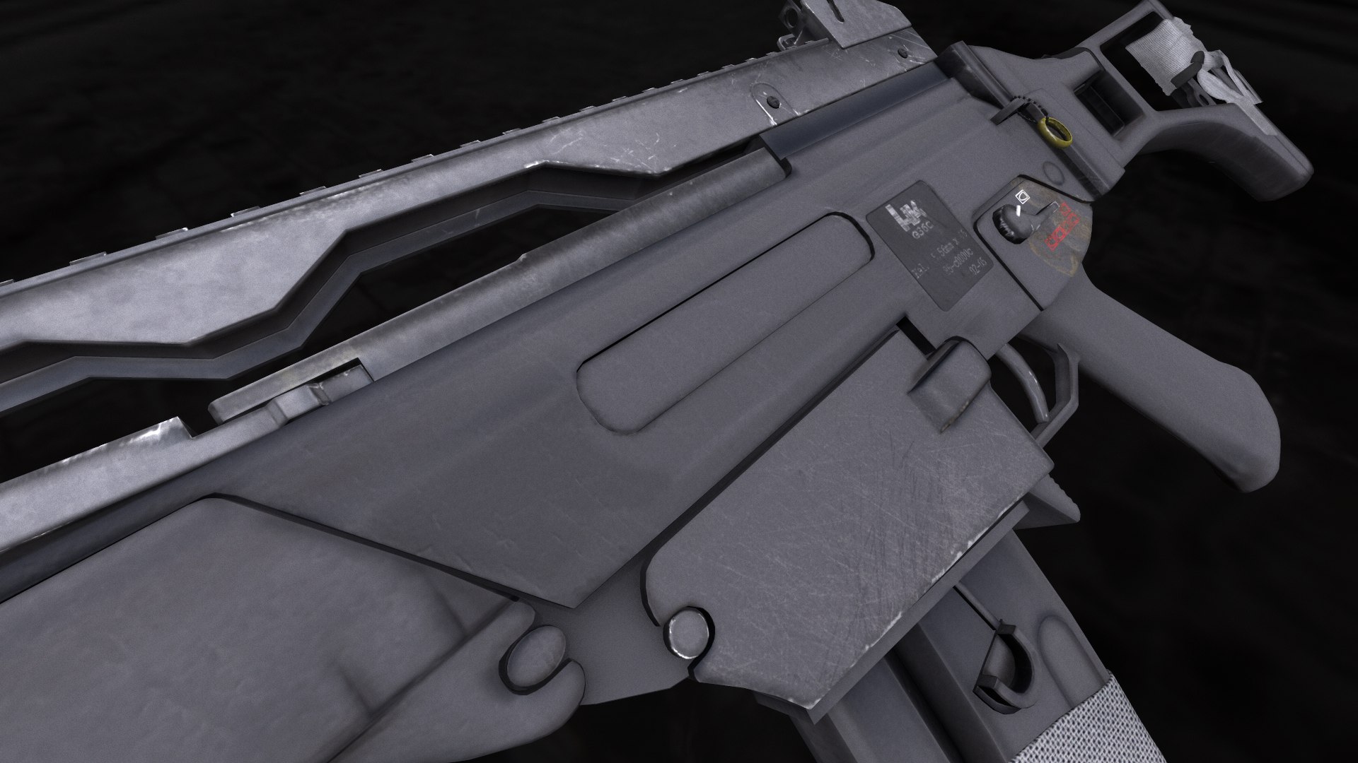 g36c assault rifle 3d model