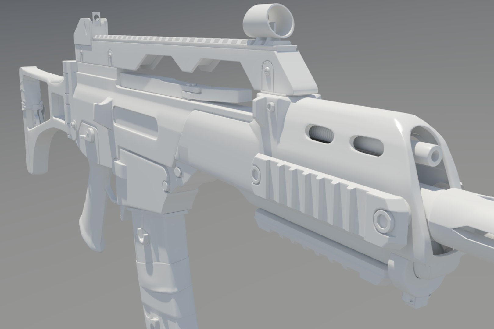 g36c assault rifle 3d model