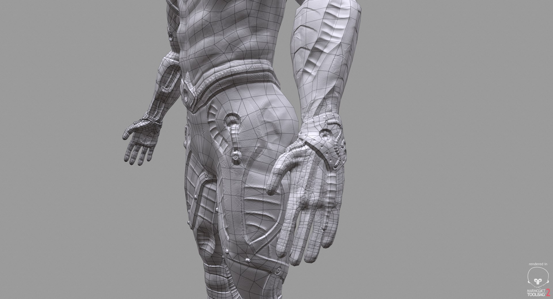 3d Warrior Metalness Character