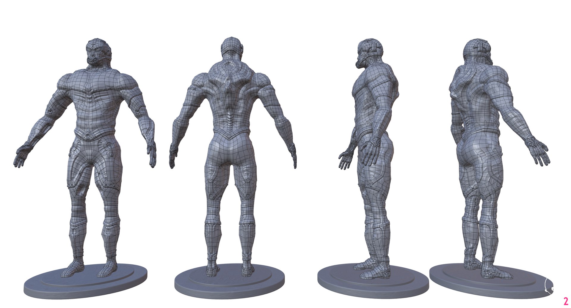 3d Warrior Metalness Character