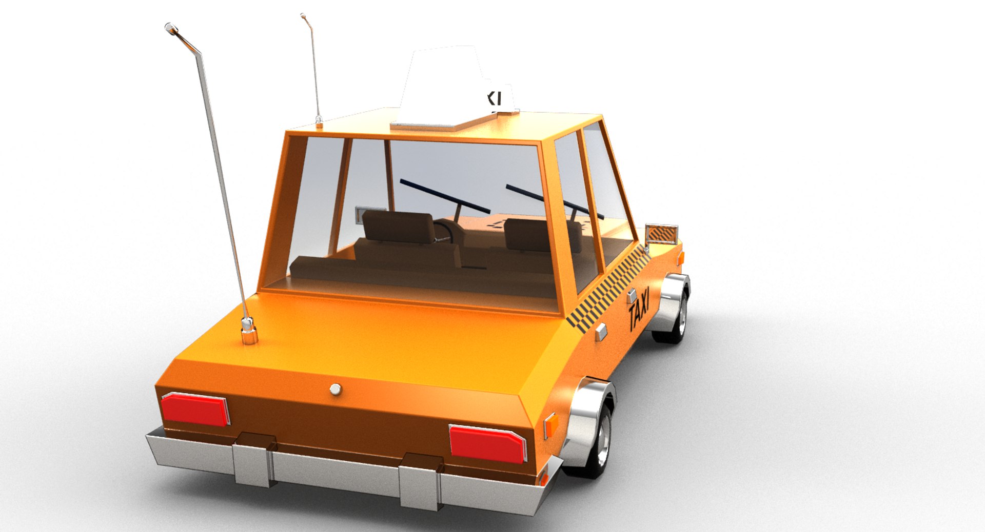 3D Model Cartoon Taxi - TurboSquid 1400884
