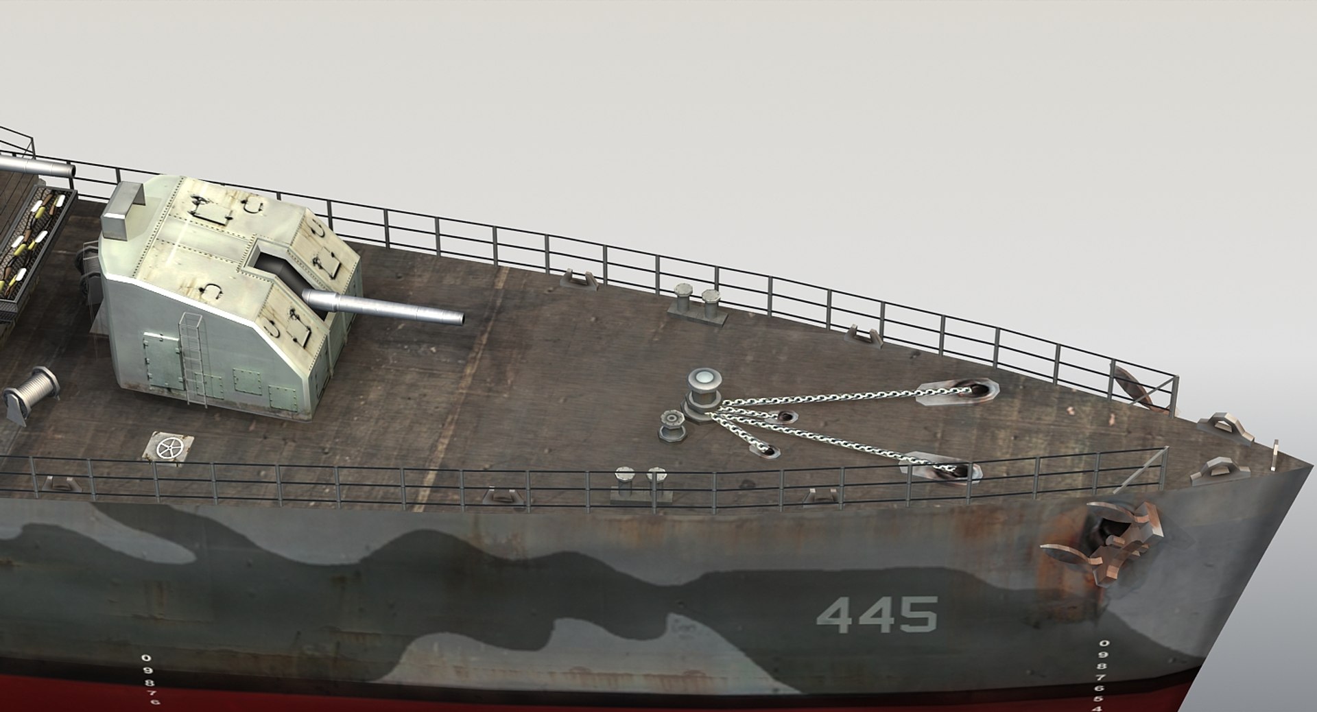 3D uss fletcher dd model - TurboSquid 1220916