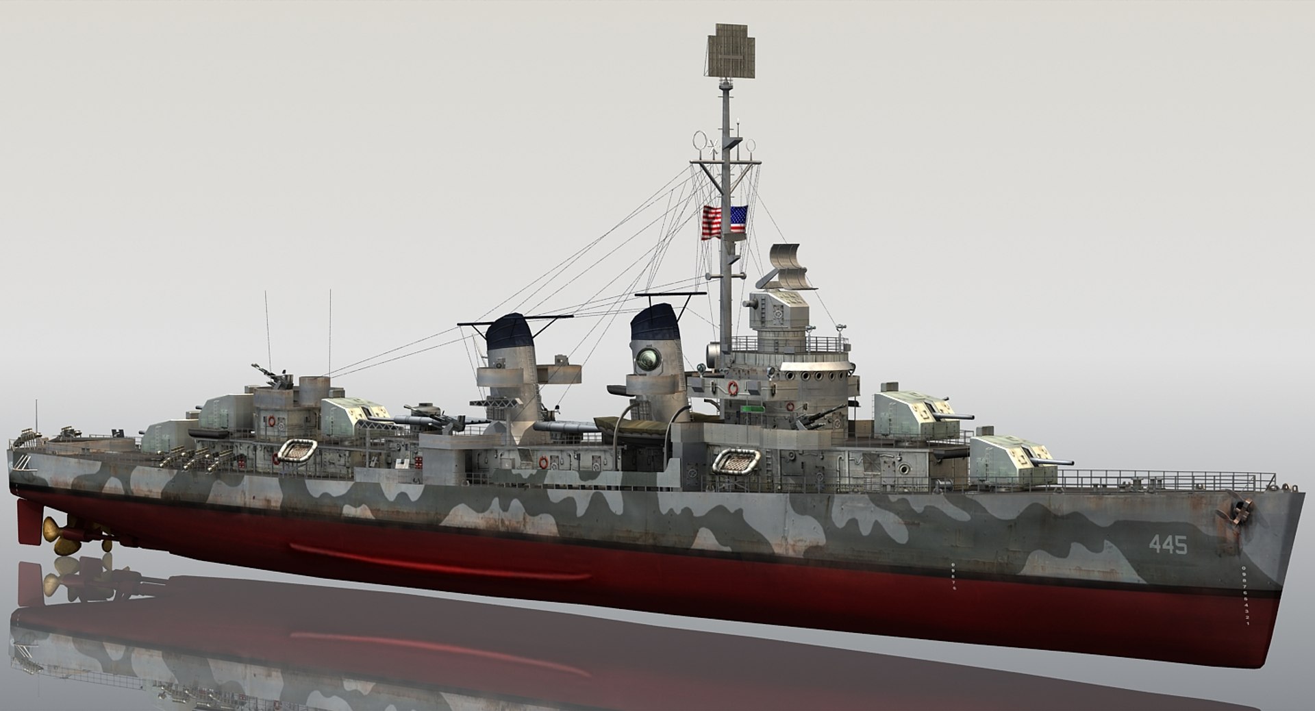 3D Uss Fletcher Dd Model - TurboSquid 1220916